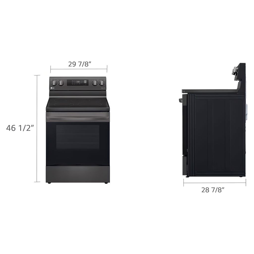Cuisinière à convection 30 po avec fonction Air Fry LG LREL6323D ...
