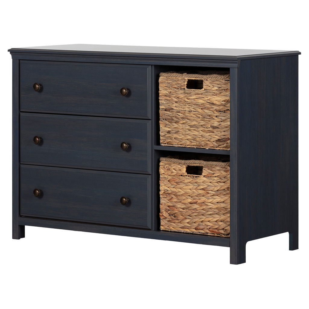 Commode 3 tiroirs avec paniers - Cotton Candy South Shore 12684 | Tanguay