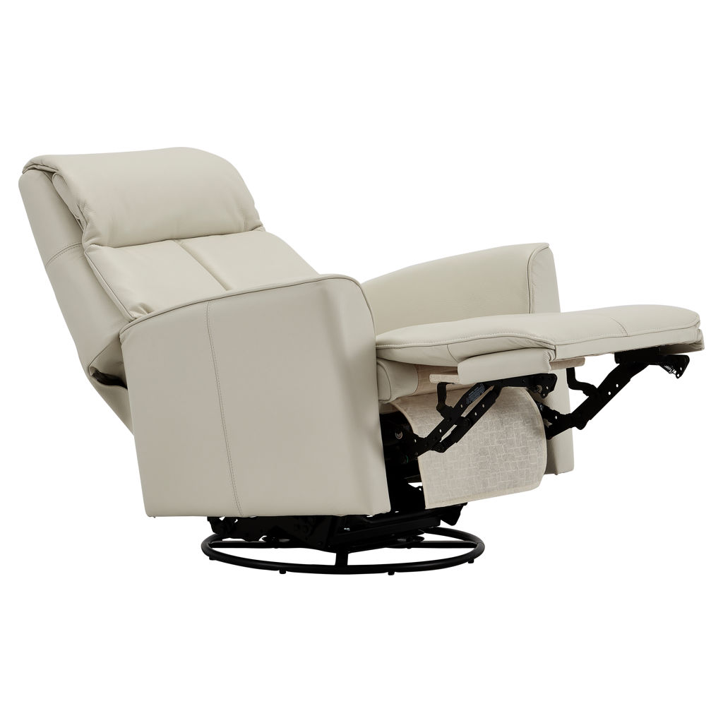 Fauteuil berçant pivotant inclinable motorisé en cuir Via 81-05E | Tanguay