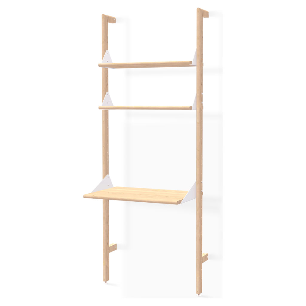 Branch Shelving Unit with Desk Gus KSDSBRA1-AU-WB-AS | Tanguay