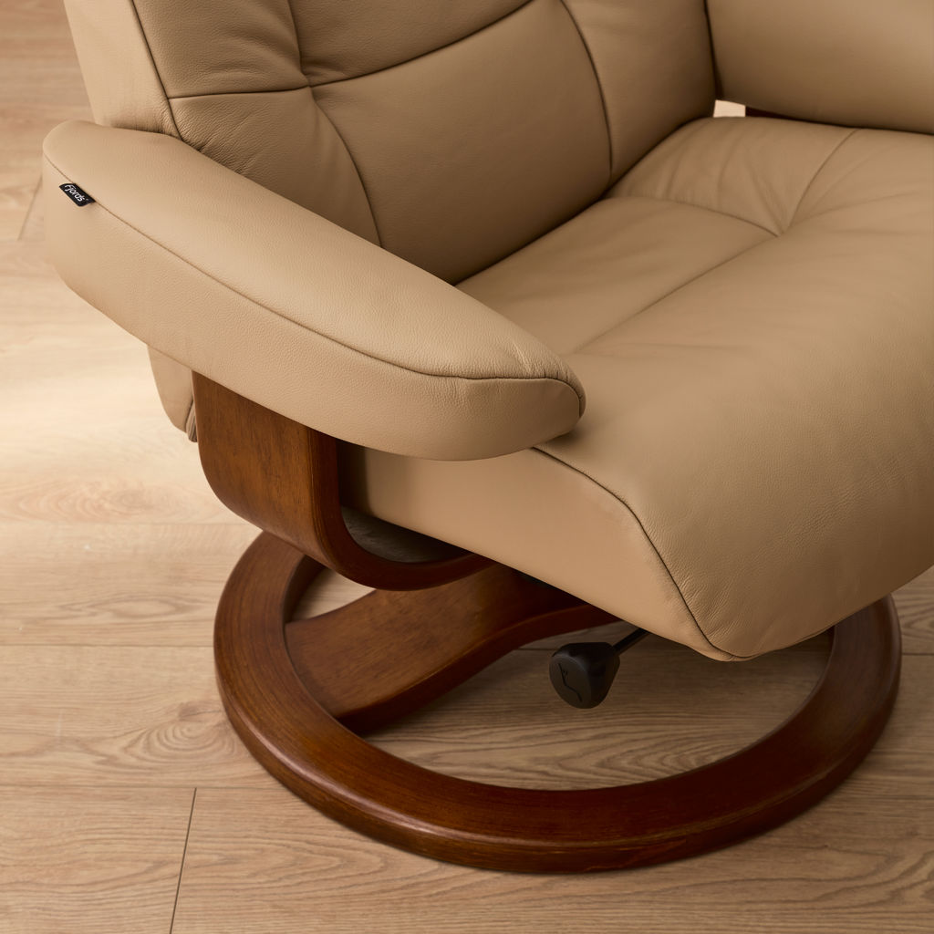 Chair with Footstool - cream (Large) Fjords MULDAL-R LG | Tanguay