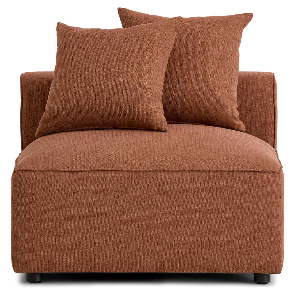 Fauteuil modulable sans accoudoirs - Tissu terracotta COA ASIA 551591S ...