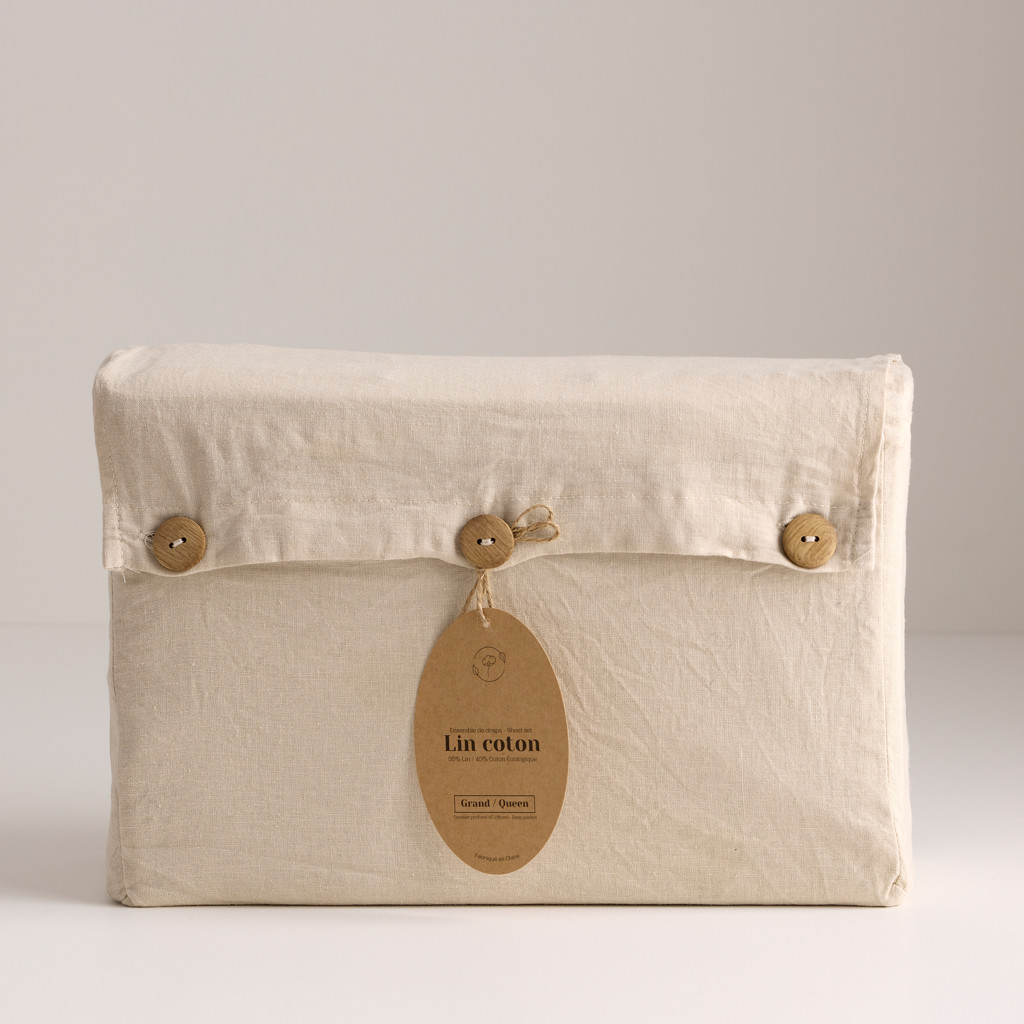 Ensemble draps lin et coton biologique Gauvin Textiles | Tanguay