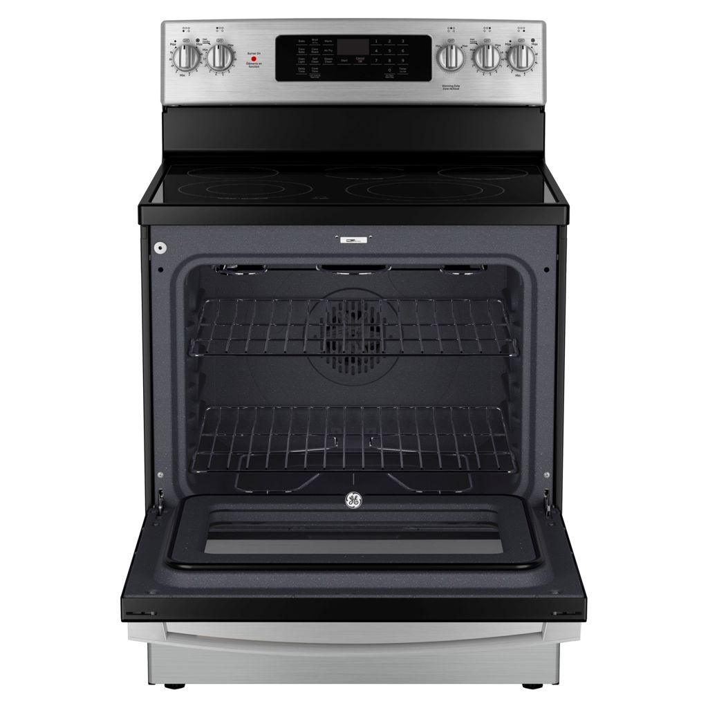 Cuisinière encastrable 30 po avec convection et air fry GE JCB840STSS ...