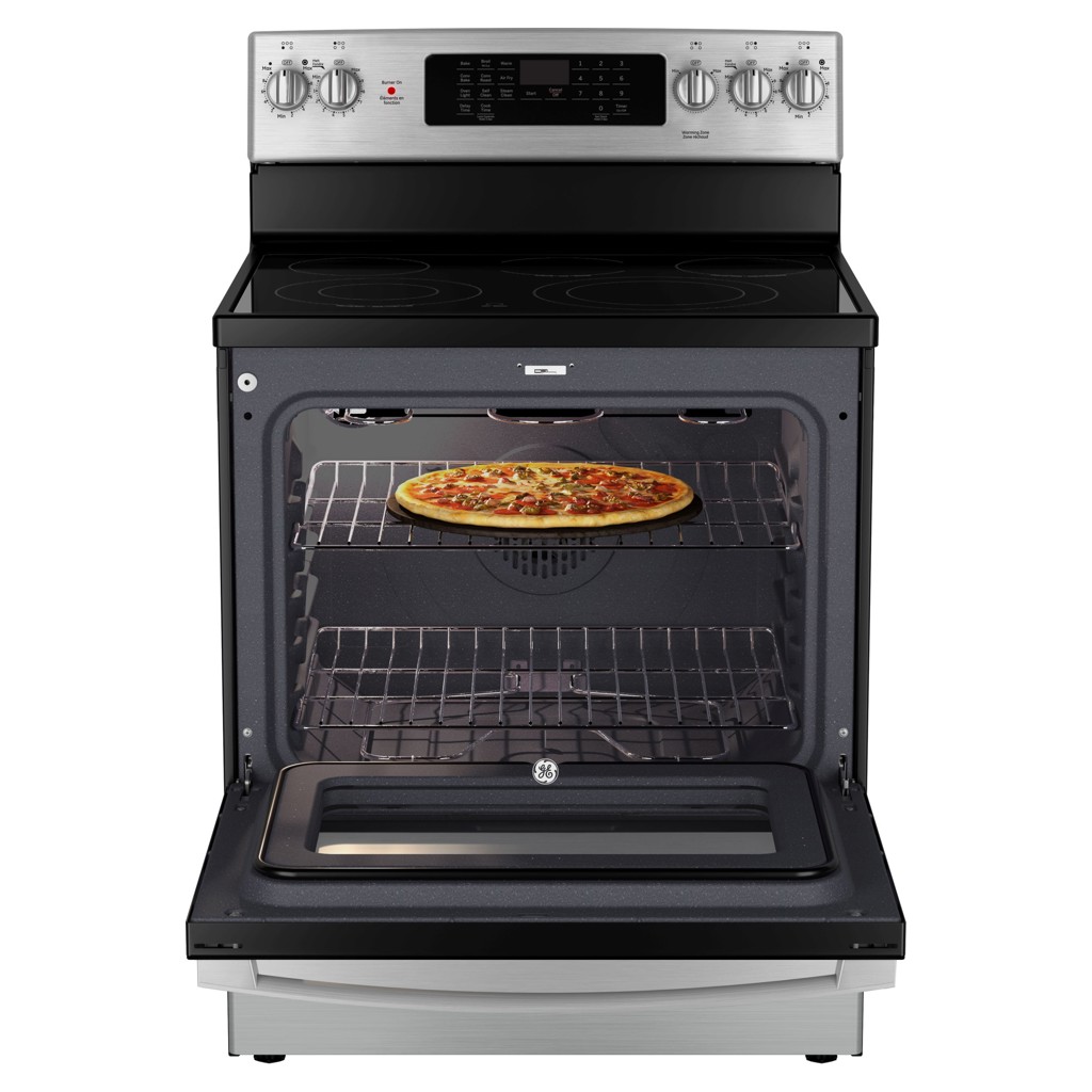 Cuisinière encastrable 30 po avec convection et air fry GE JCB840STSS ...
