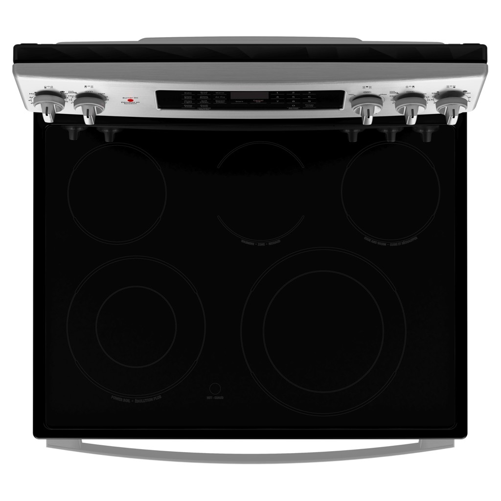Cuisinière encastrable 30 po avec convection et air fry GE JCB840STSS ...