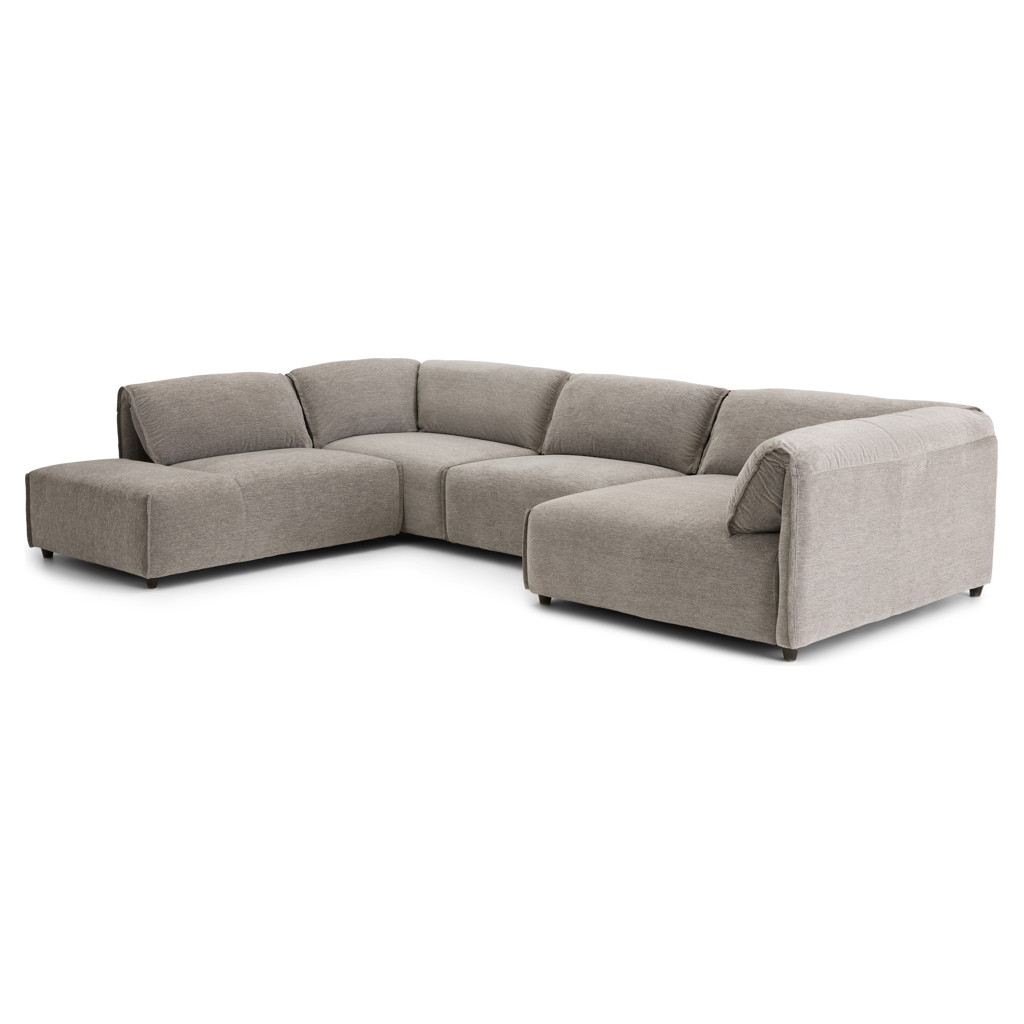 Fauteuil modulable en tissu avec accoudoir à gauche Fabrica HTL-12694-RCR | Tanguay
