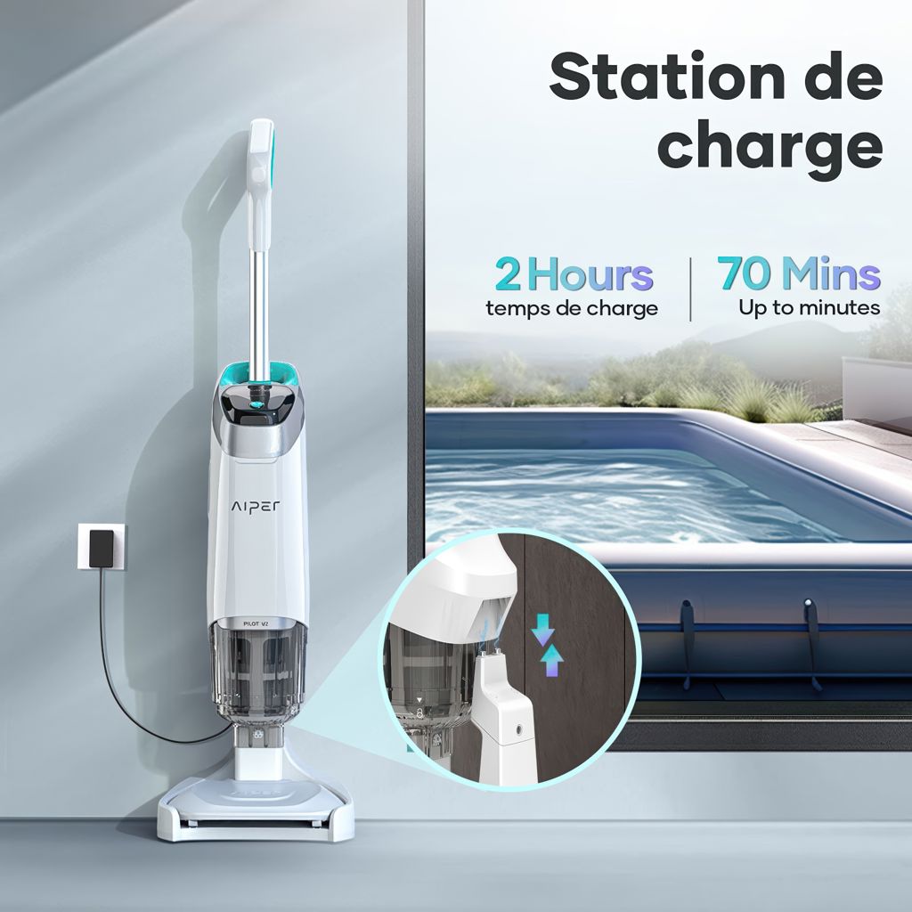 Pilot V2 Cordless Handheld Pool Vacuum Aiper Intelligent PILOT V2 | Tanguay