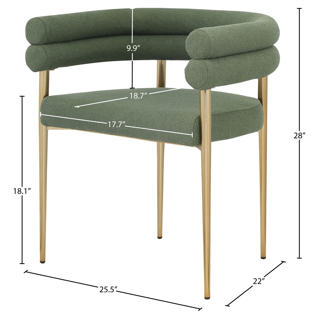 Brielle Dining Chair Meridian Furniture 804GREEN-C | Tanguay