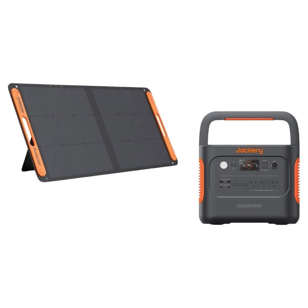 Jackery Explorer 1000 Plus Portable Power Station & Solar Panel 100W ...