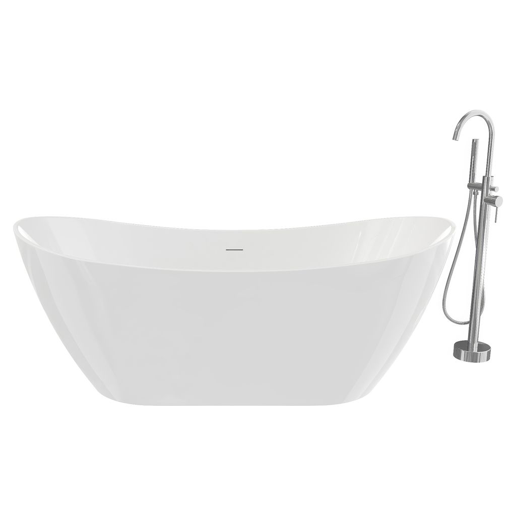 Baignoire autoportante Mahaba avec robinetterie Linosa chrome Maax Bath ...