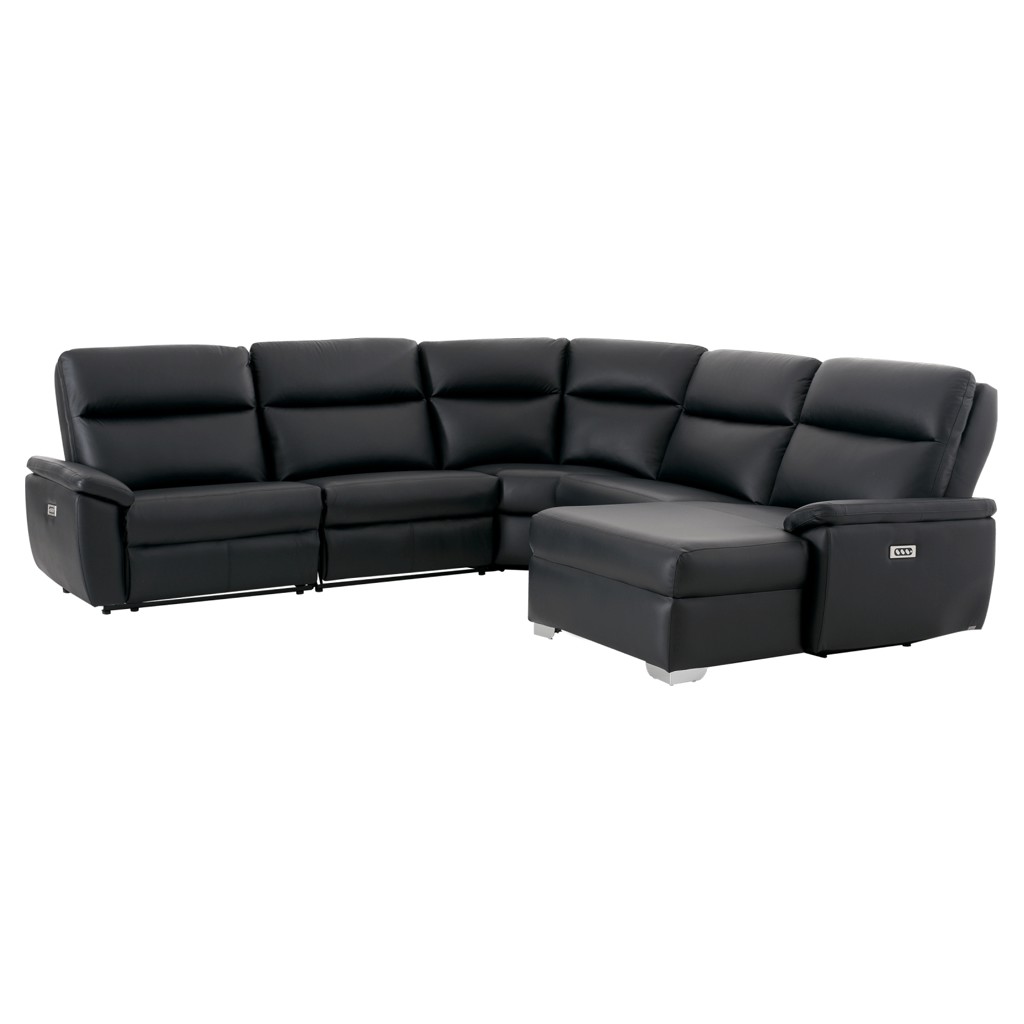 Sectionnel inclinable motorisé en cuir 5 mcx - ART IV Elran *4000-500/295/186/490/486 | Tanguay
