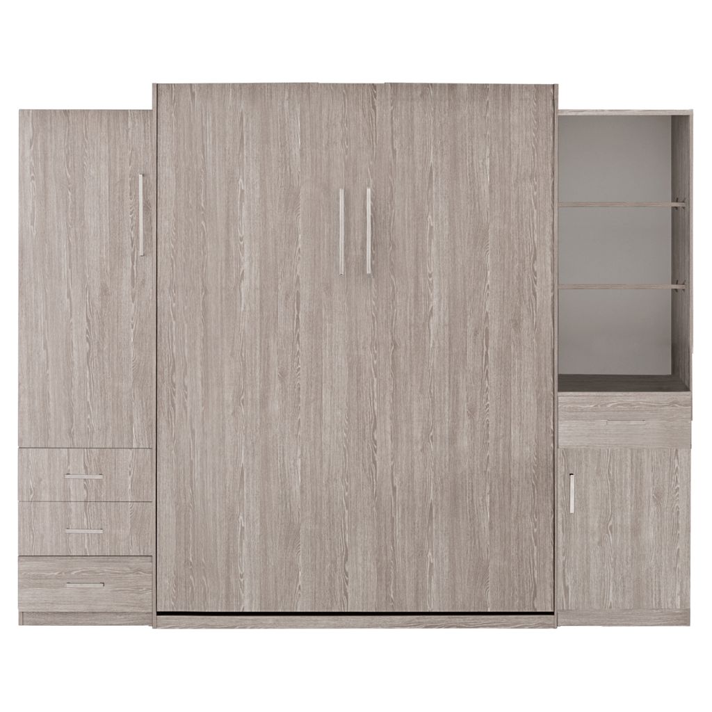 Lit escamotable Grand lit avec colonnes de rangement EK Design *BT-18Q ...