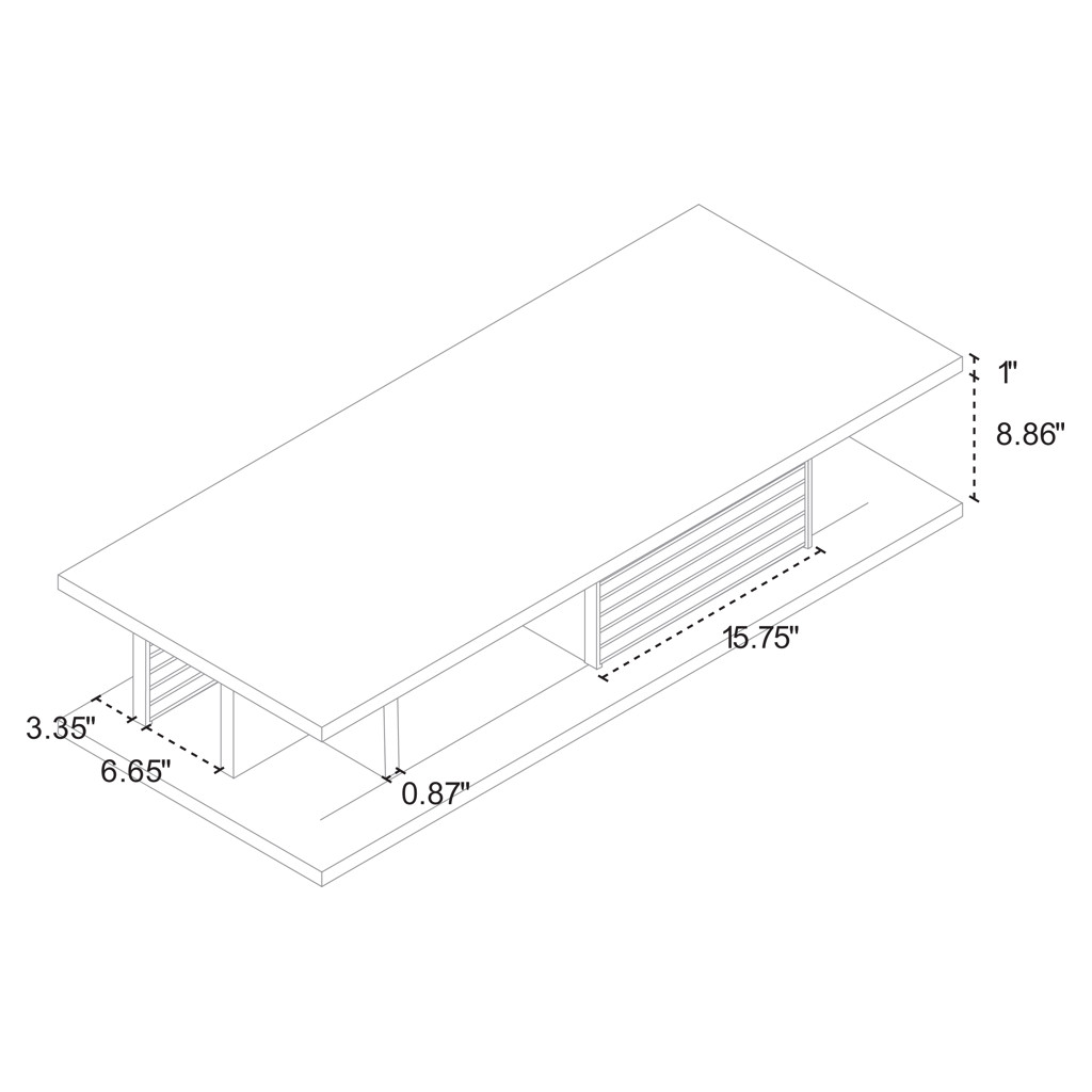 Plank Rectangular Coffee Table Eq3 *3020-624-13/629-13 | Tanguay
