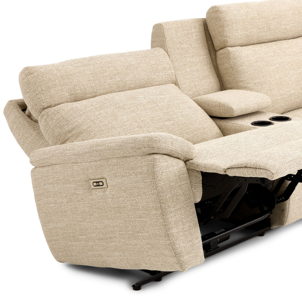 Sectionnel inclinable motorisé Art IV avec console porte-gobelets ...