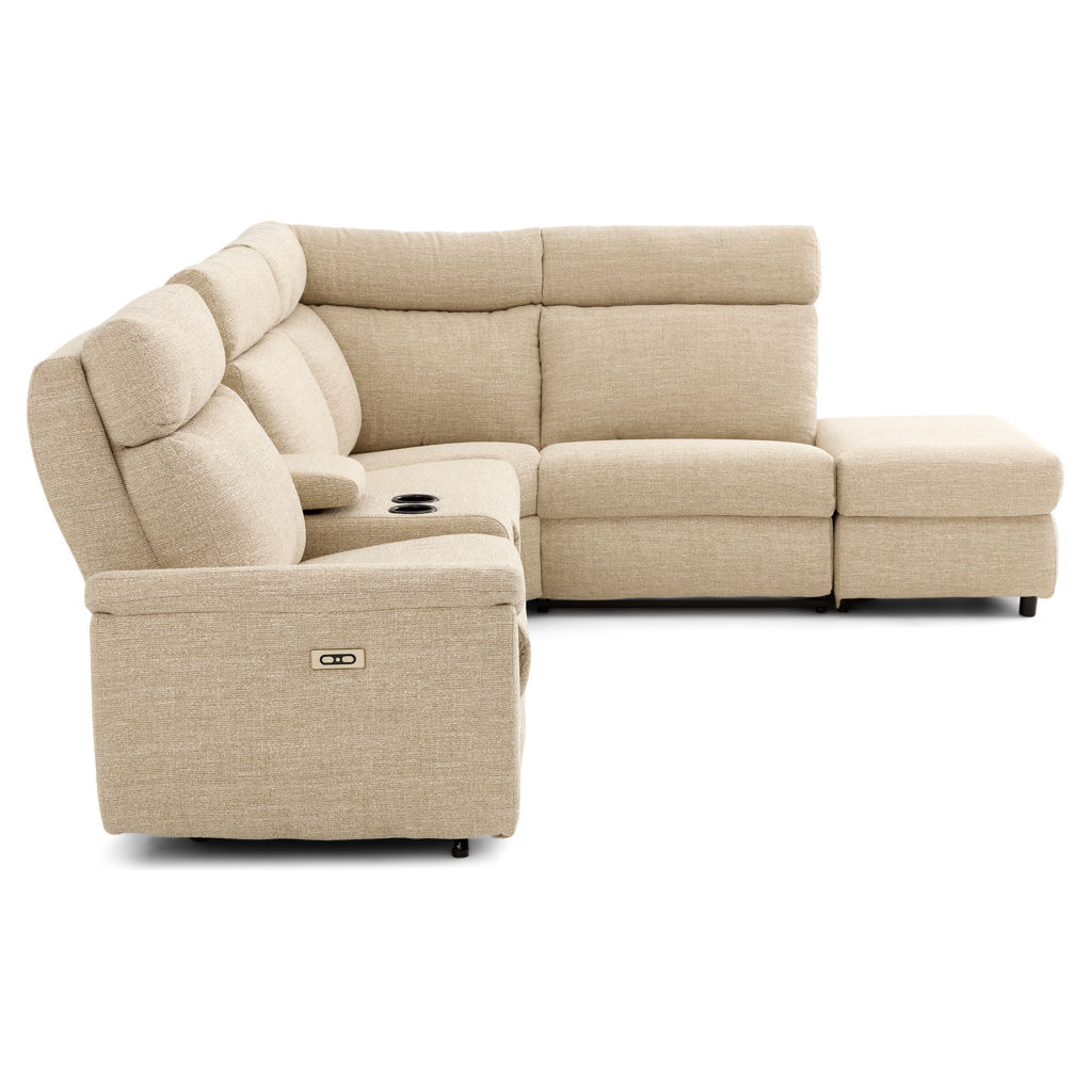 Sectionnel inclinable motorisé Art IV avec console porte-gobelets ...