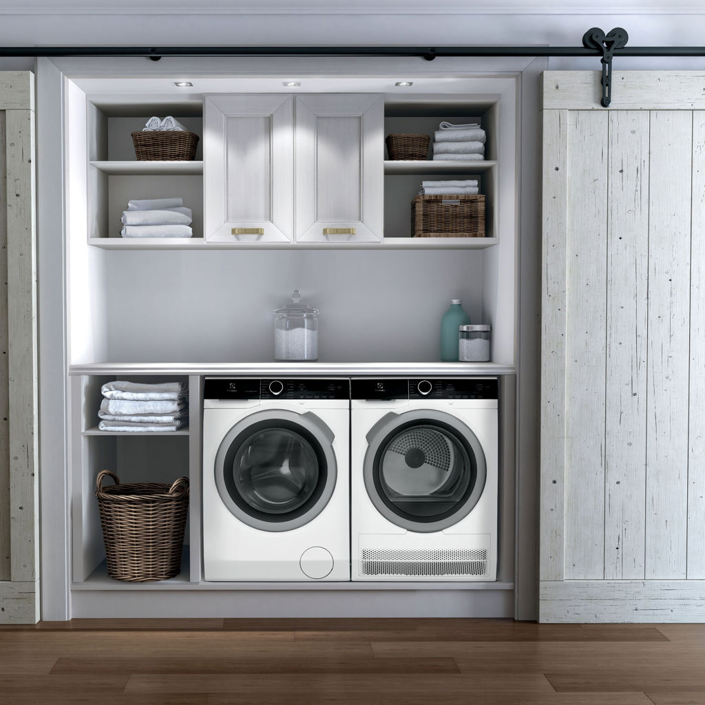 Laveuse vapeur à chargement frontal de 2.8 pi³ et sécheuse électrique ...