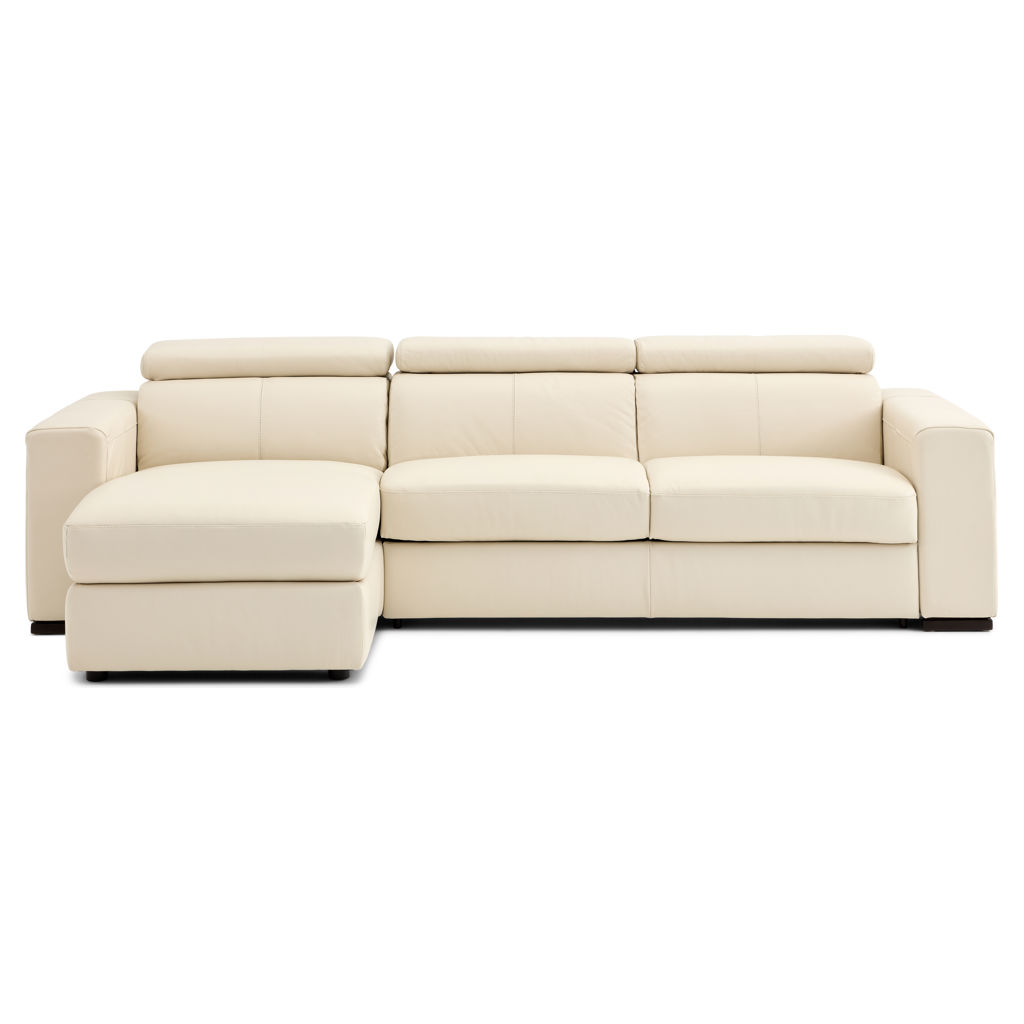 Sofa-lit Piacevole en cuir avec méridienne et espace de rangement intégré Natuzzi Editions *C161 ...