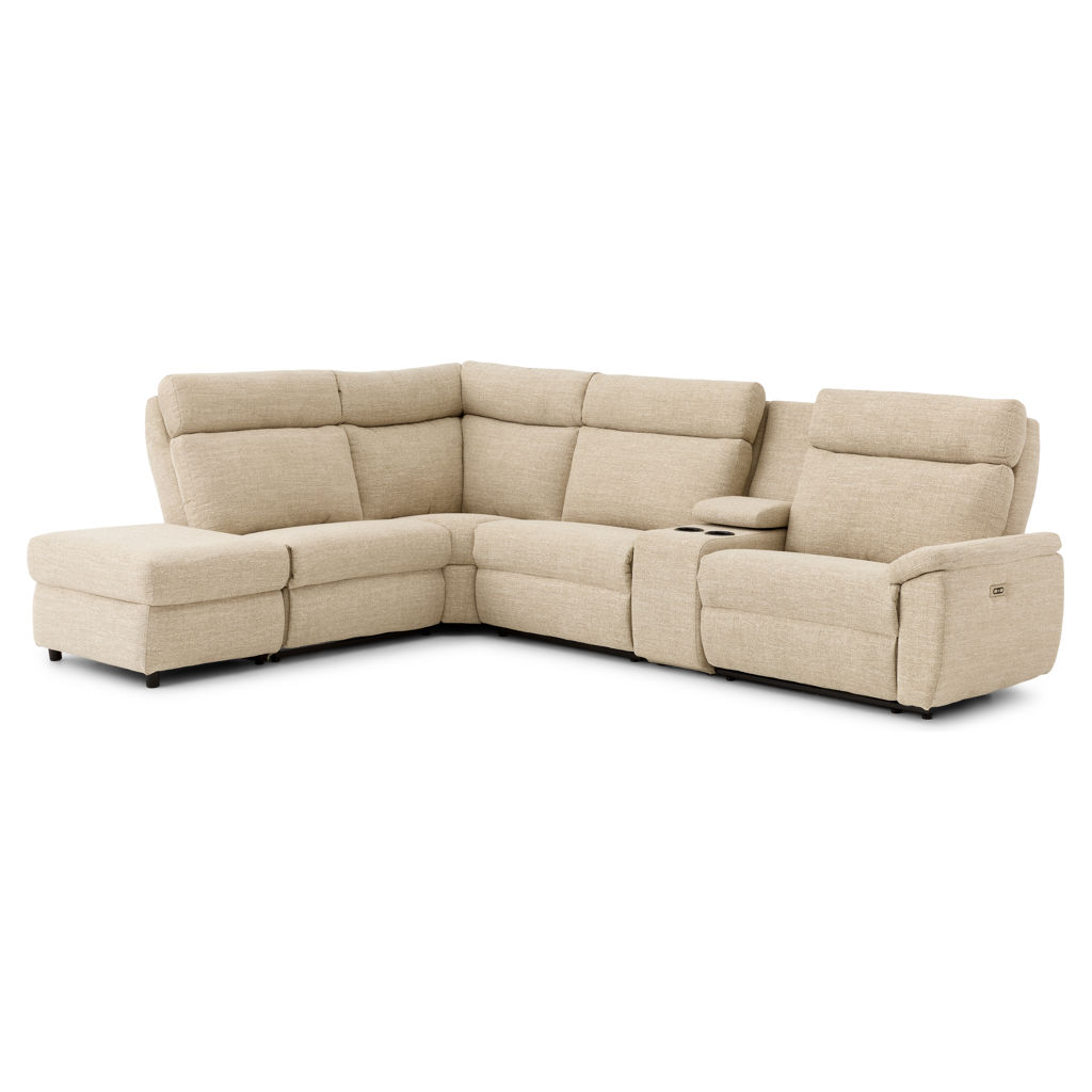 Sectionnel inclinable motorisé Art IV avec console porte-gobelets ...