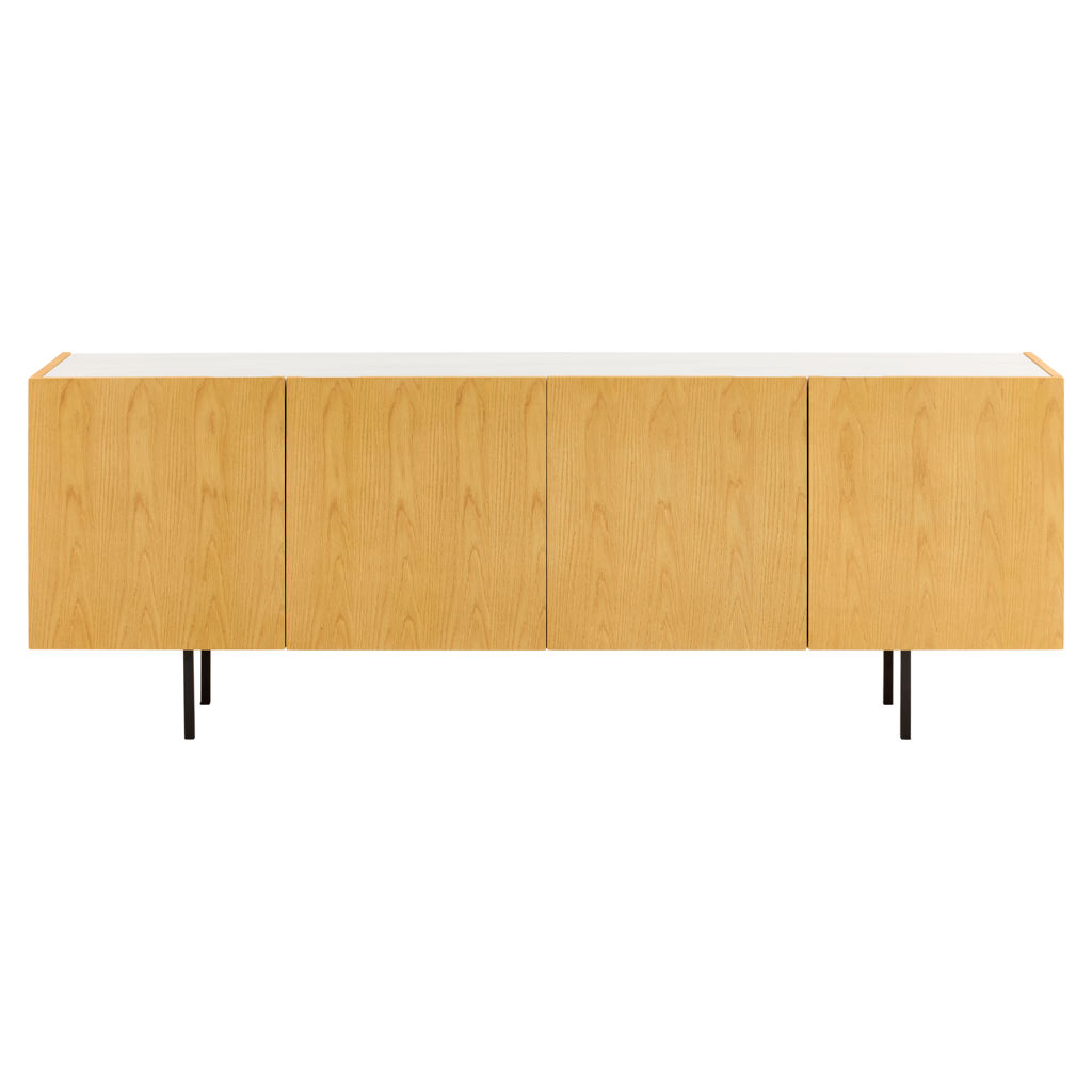 Buffet 4 portes Calvin Mobital DBU-CALV-MWHI-WOAK | Tanguay