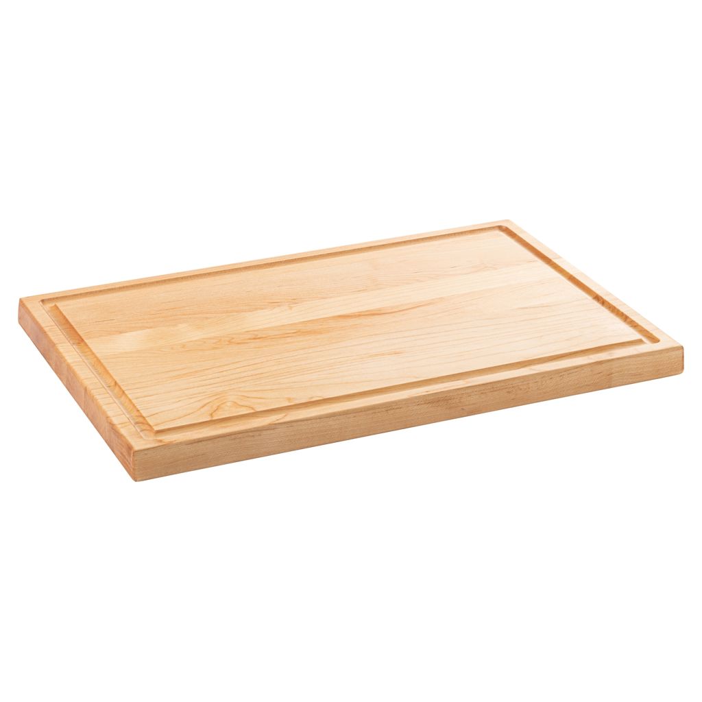 Serving and Cutting Board with Juice Groove - 17 x 11 in, Maple Chop ...