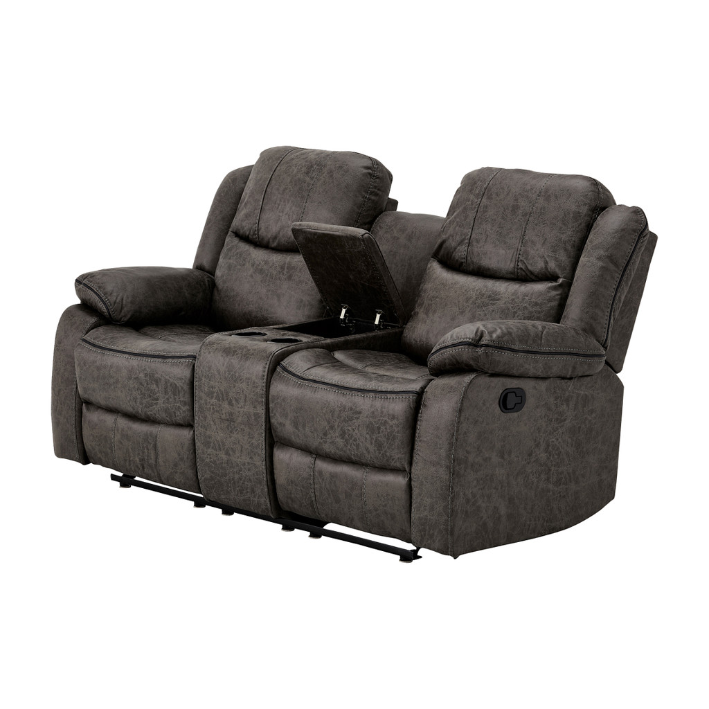 Causeuse inclinable en tissu 9849GRY-2C (701622) | Tanguay livraison ...