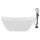 Baignoire autoportante Mahaba avec robinetterie Linosa chrome Maax Bath ...