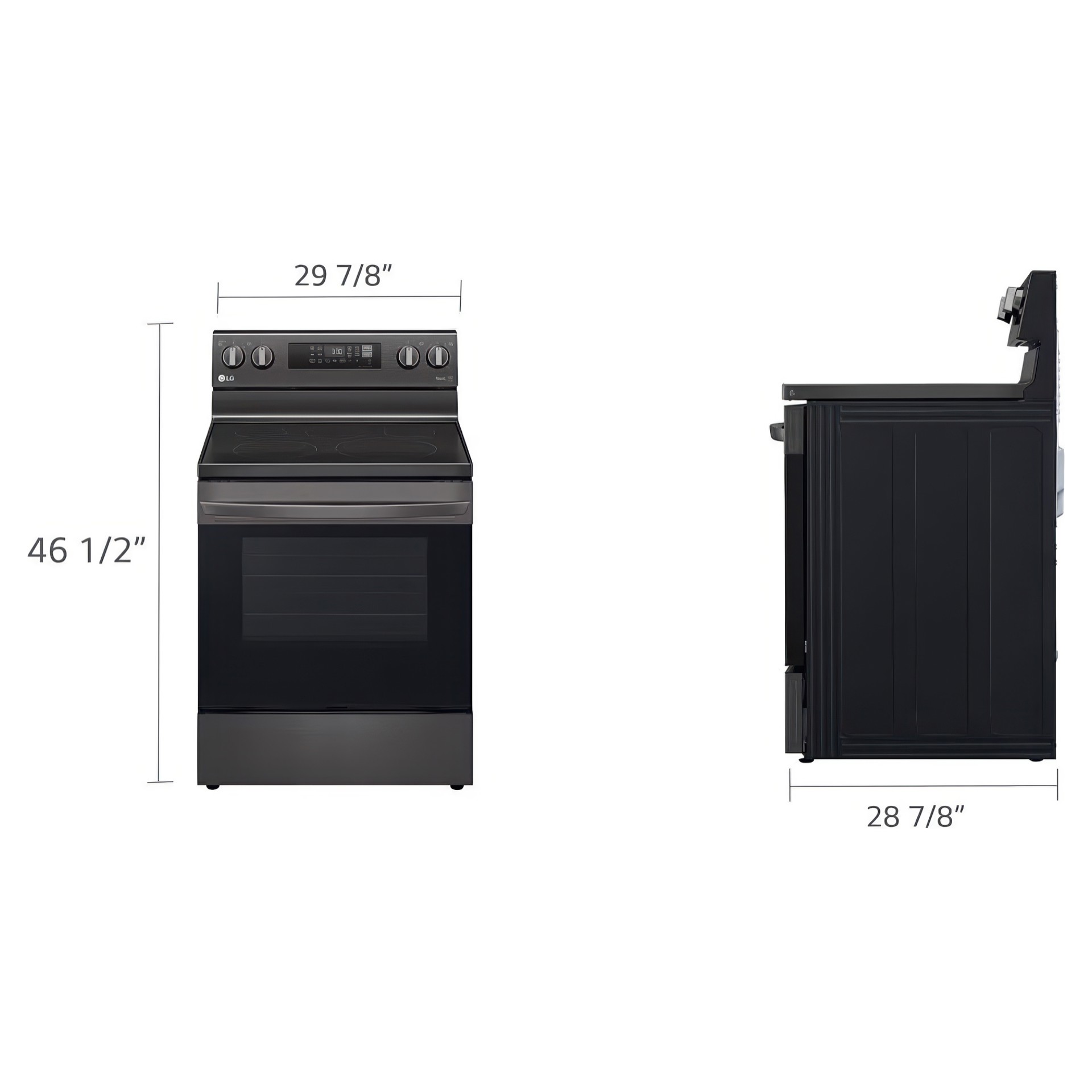 Cuisinière à convection 30 po avec fonction Air Fry LG LREL6323D ...