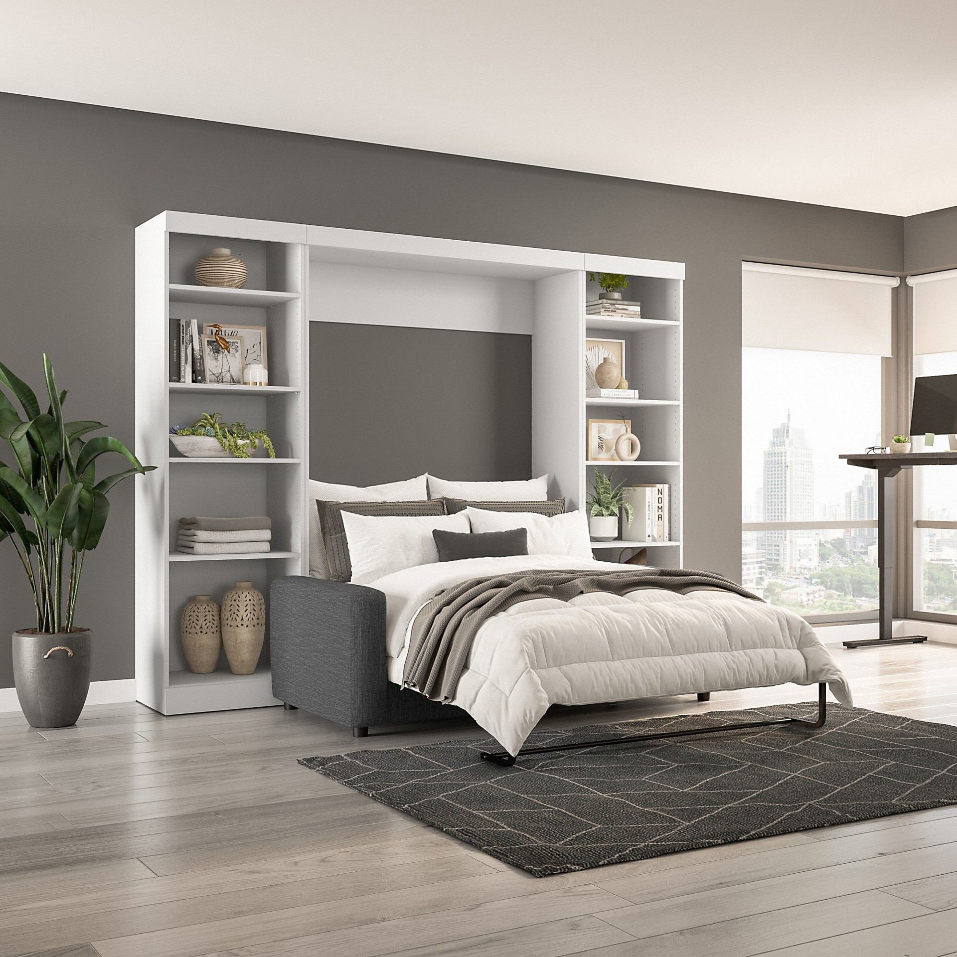 Ensemble cabinet de lit Pur - Double, unités de rangement et sofa ...