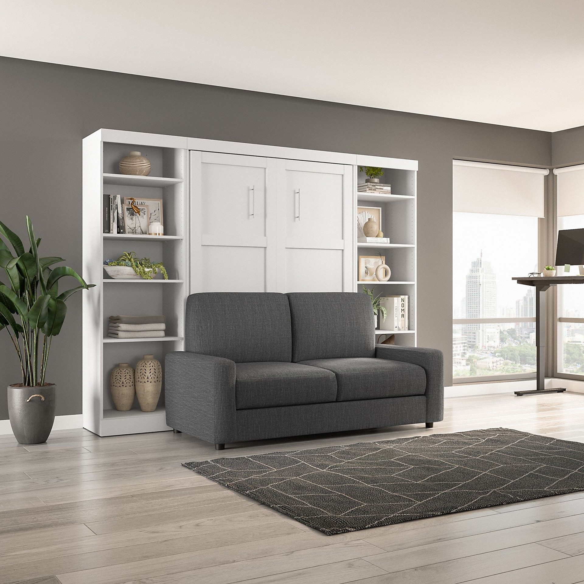 Ensemble cabinet de lit Pur - Double, unités de rangement et sofa ...