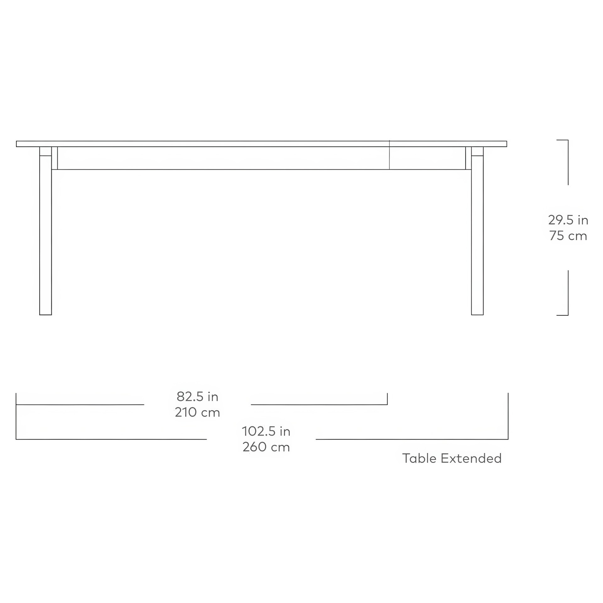 Table de salle à manger avec rallonge - Annex Gus ECDTANNE-WHIOAK | Tanguay