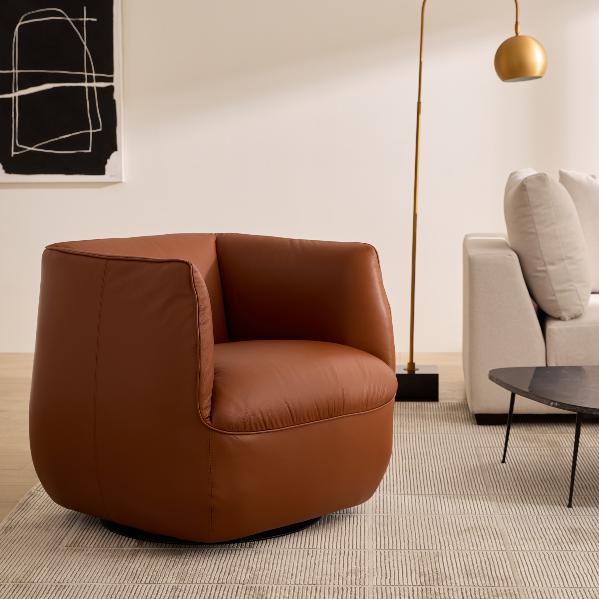 Swivel Chair Natuzzi Editions C195-066 | Tanguay