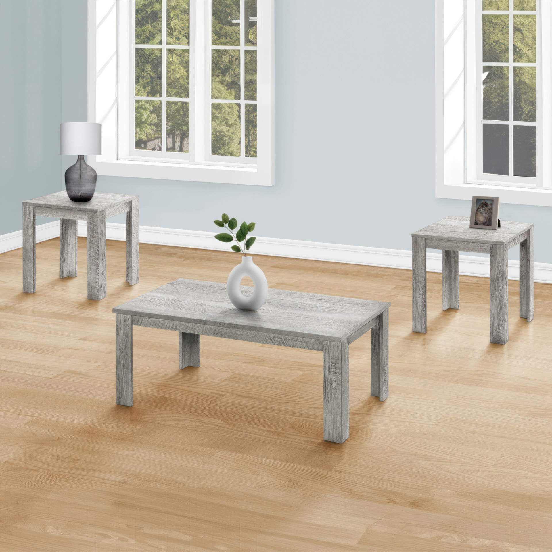 Ensemble de 3 tables de salon Monarch Specialties I 7860P | Tanguay