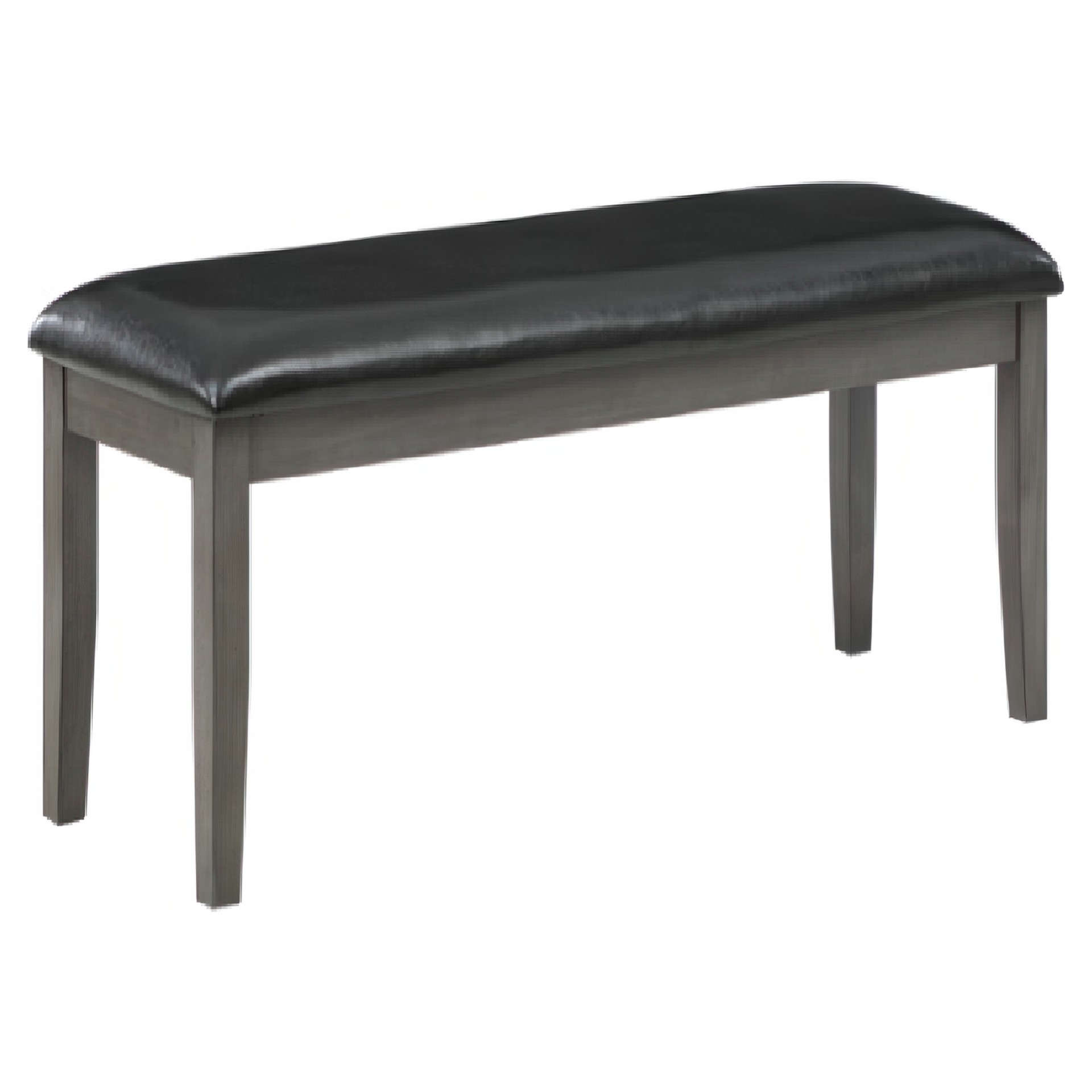 Black faux leather bench store