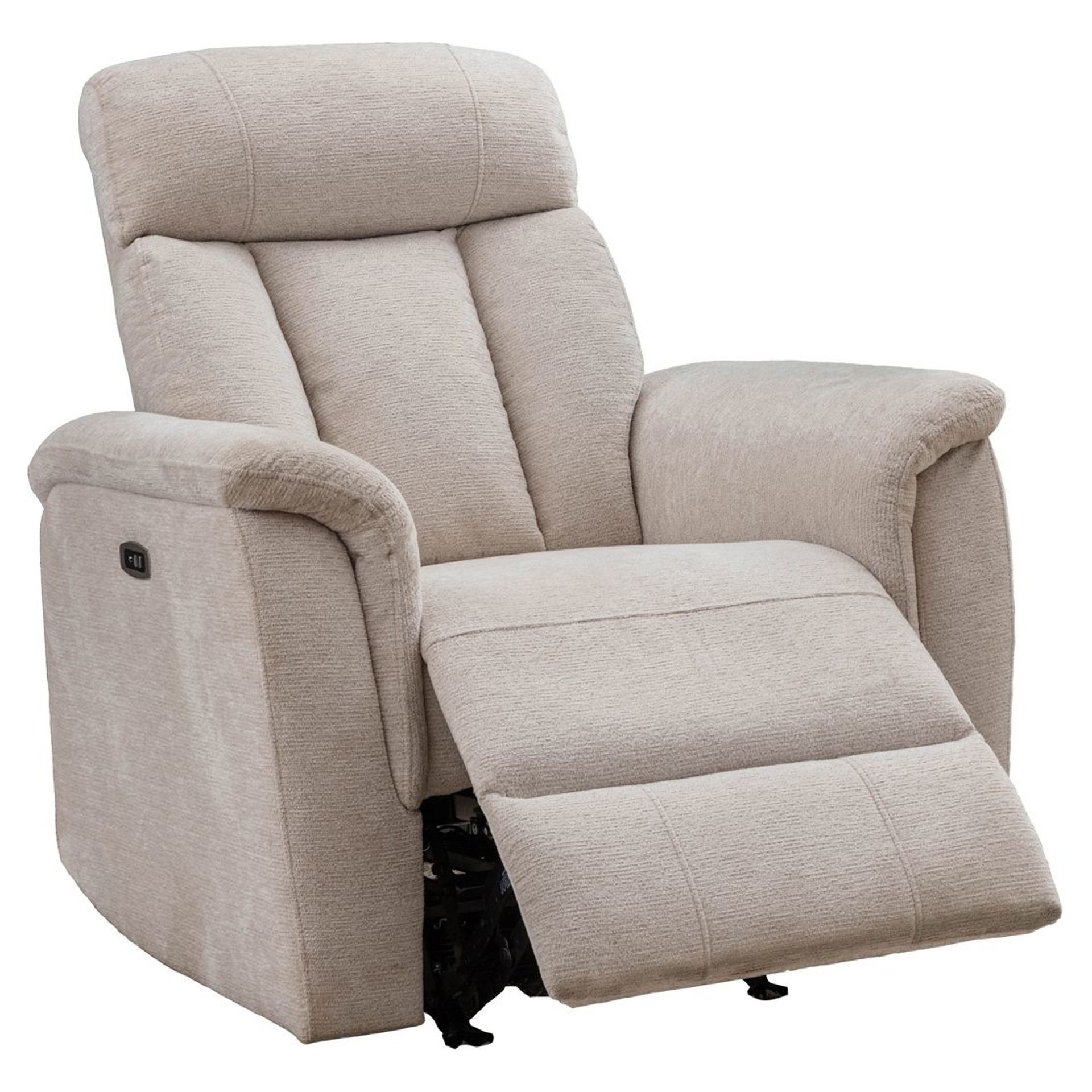 Fauteuil inclinable motorisé berçant en tissu Mazin 99067P-BE-1 | Tanguay