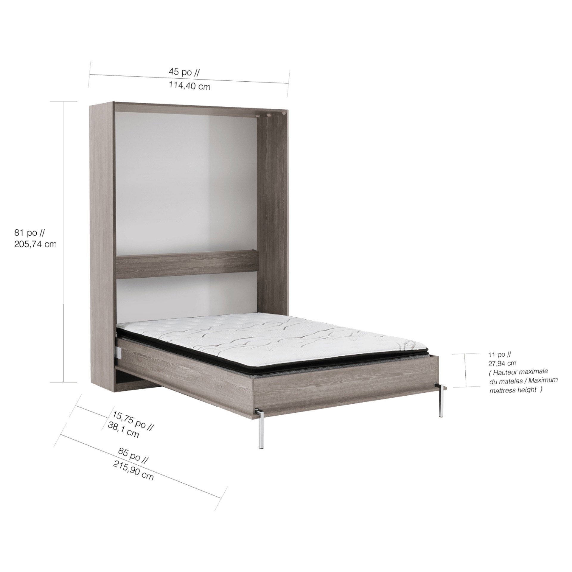 Lit escamotable Simple EK Design Q18S | Tanguay