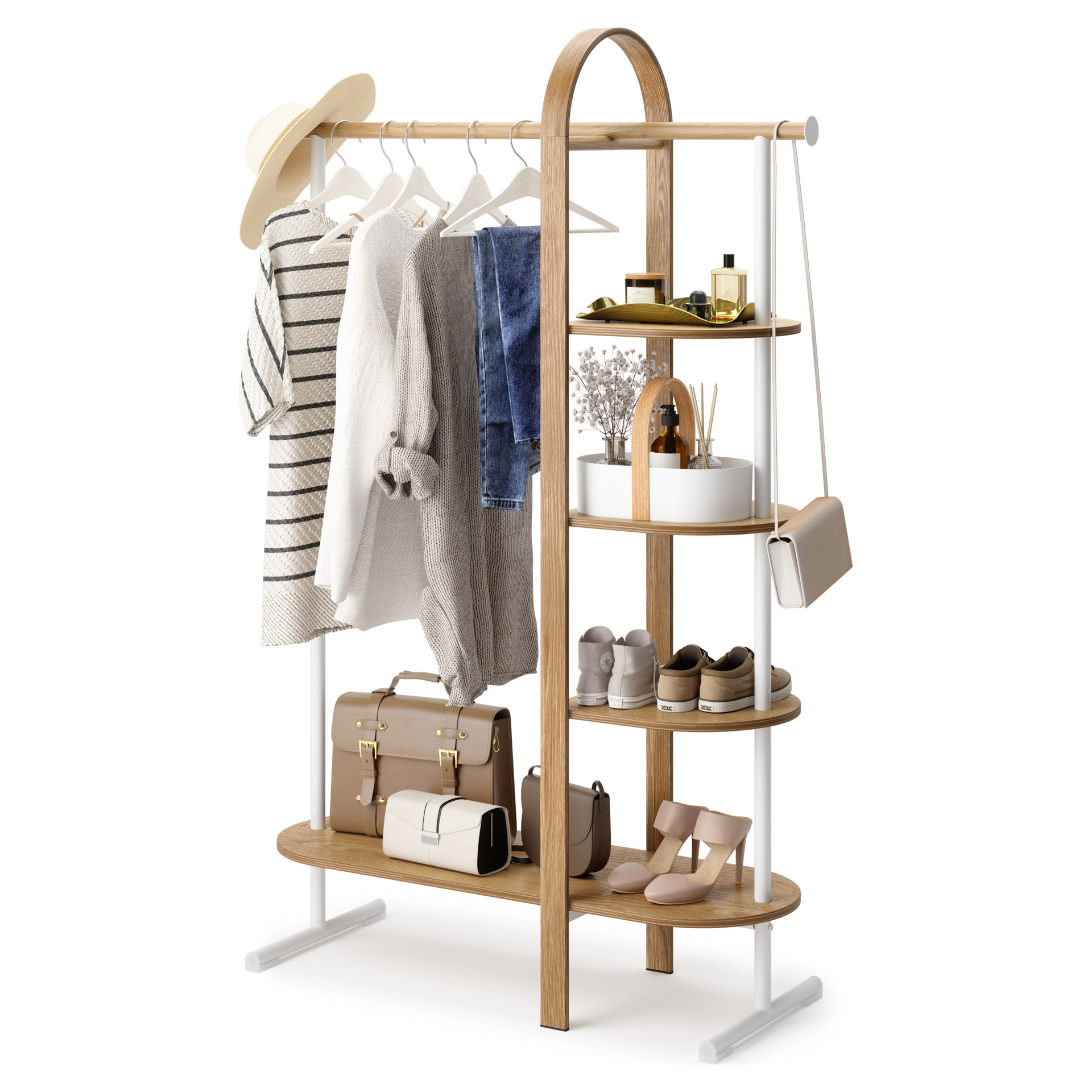 Bellwood garment rack wht/nat Umbra 1019131-668 | Tanguay