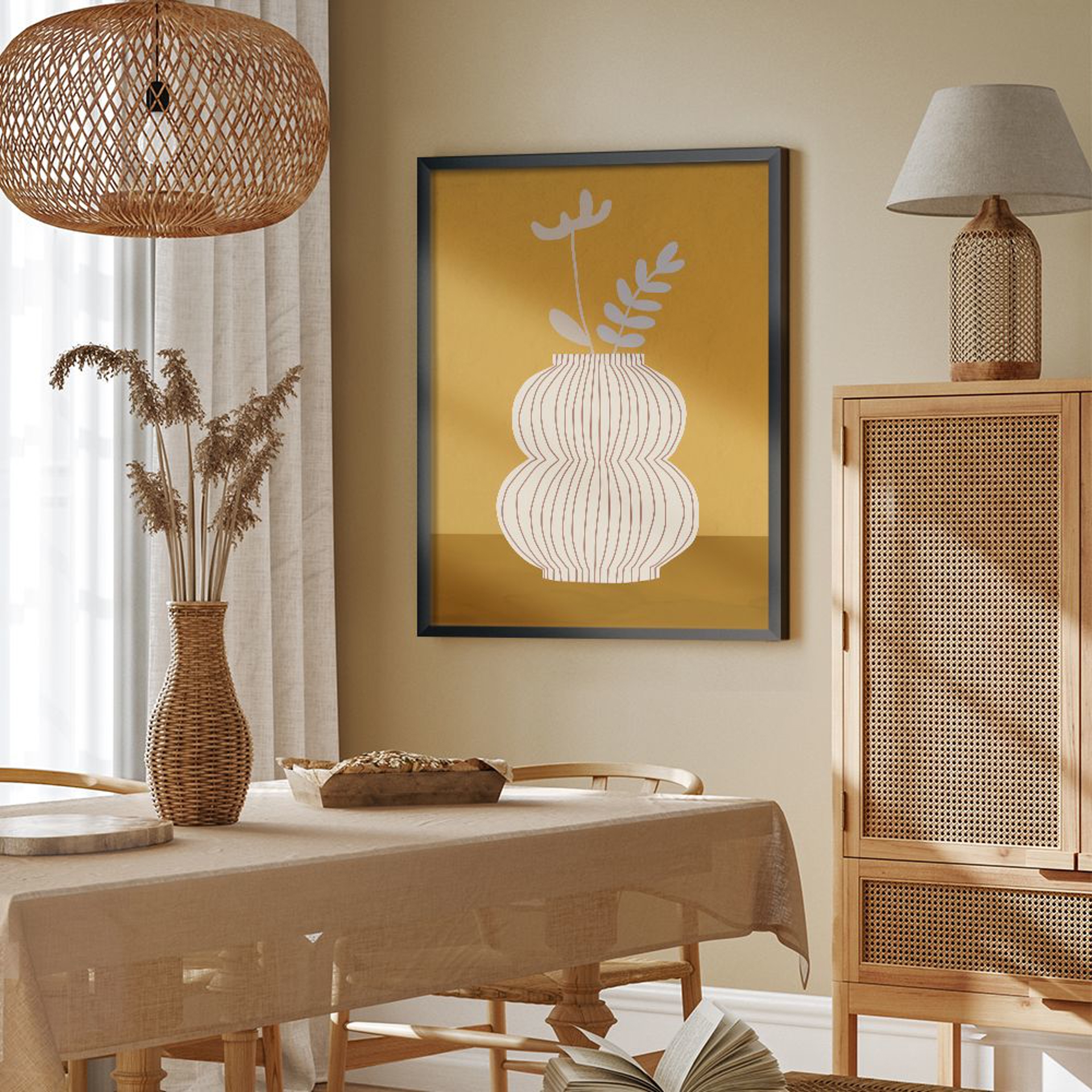 Toile Vase rayé - 26 x 32 po Northwood | Tanguay