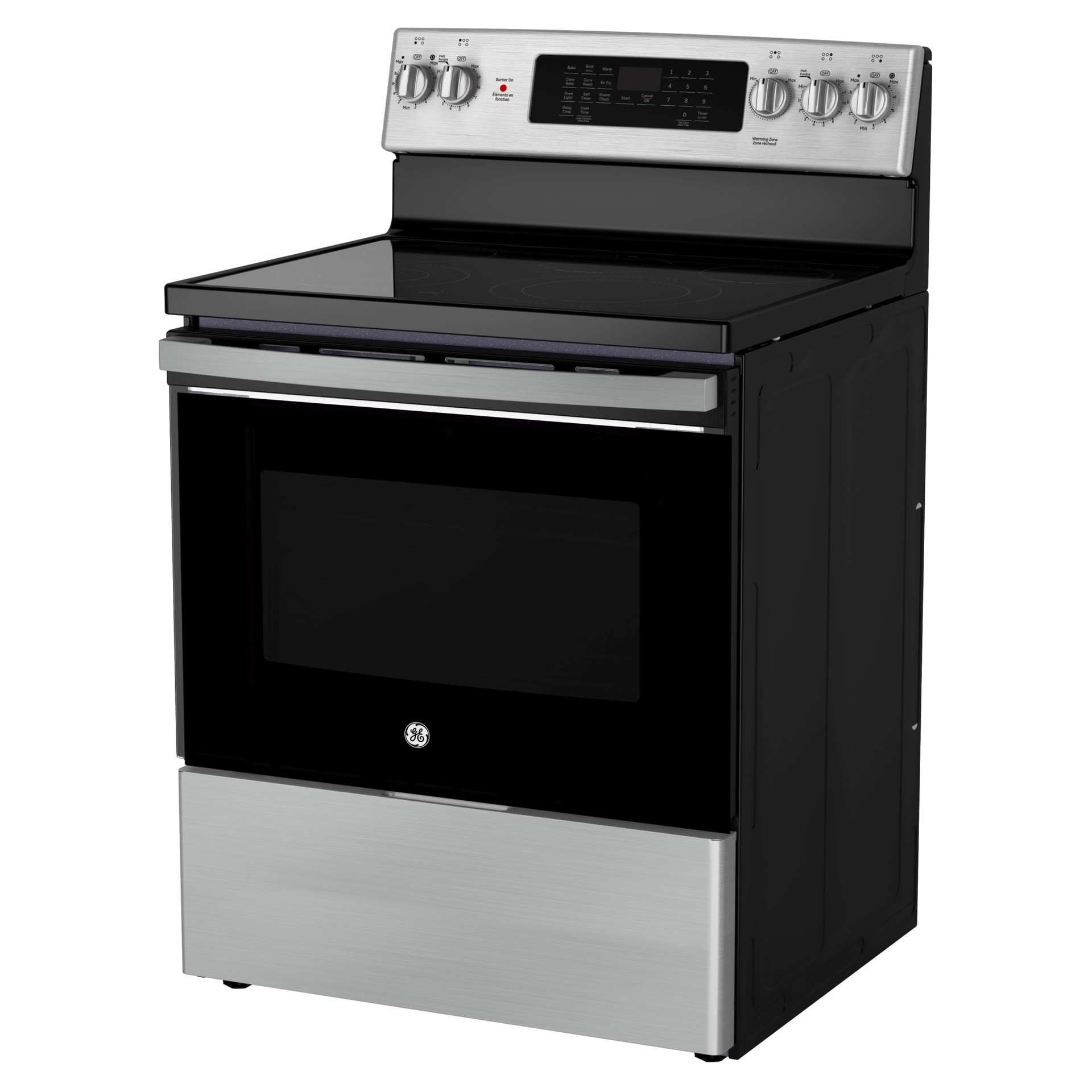 Cuisinière encastrable 30 po avec convection et air fry GE JCB840STSS ...