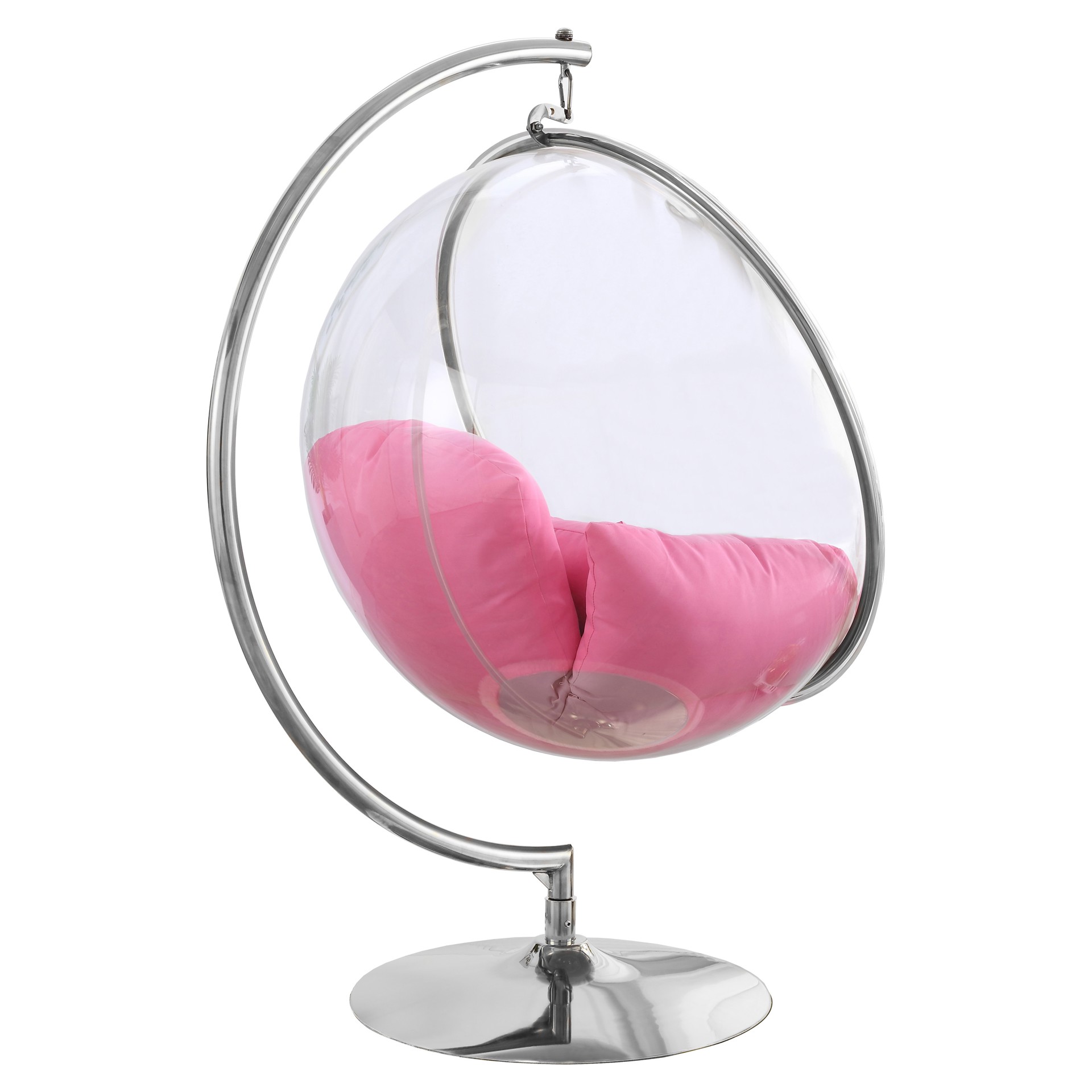 Acrylic Swing Bubble Accent Chair Meridian Furniture 507PINK | Tanguay
