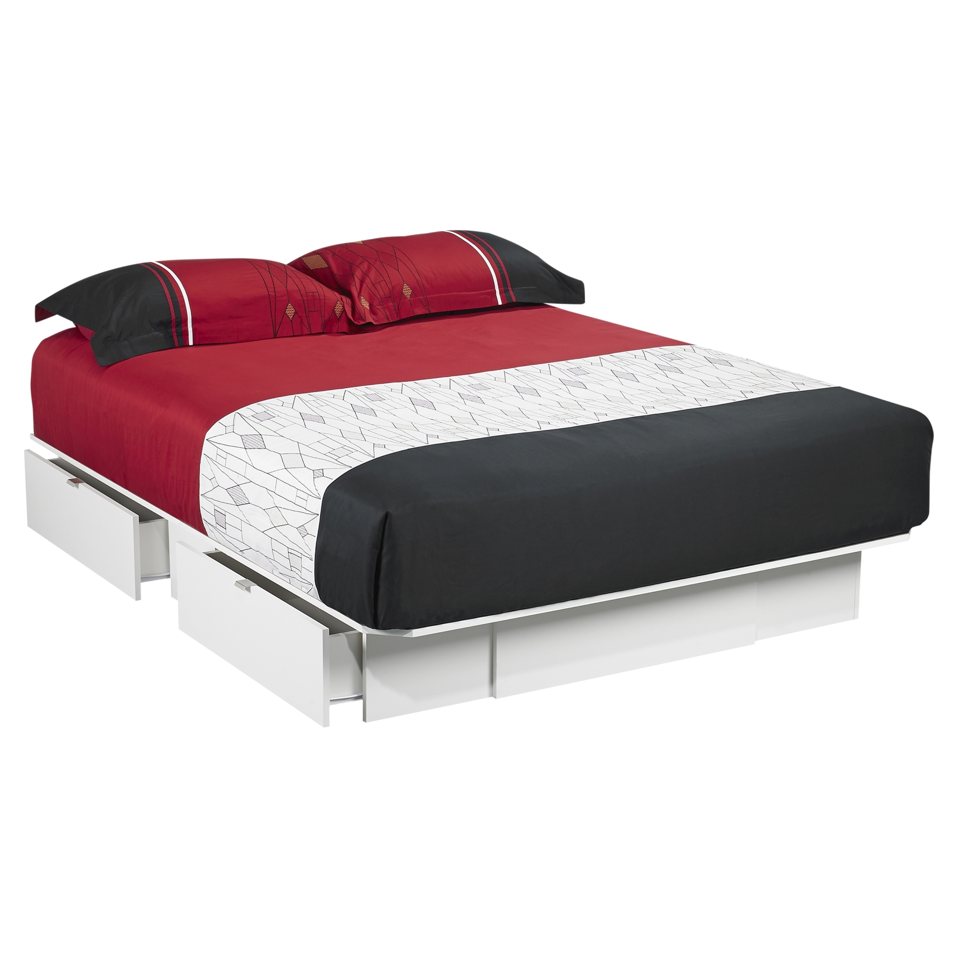 Plateforme lit Simple XL avec 4 tiroirs 13 po Nouveau Concept 879-39X80 ...