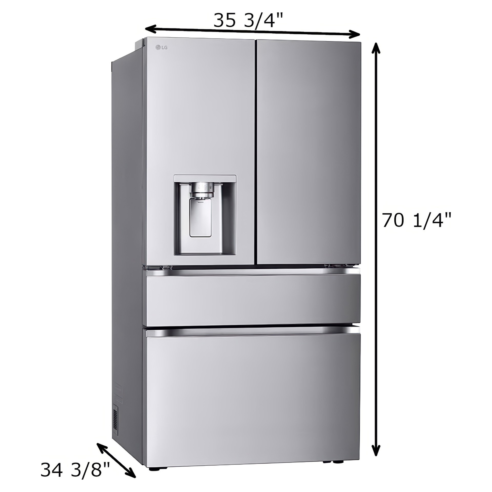 28.6 cu. ft. 4-Door Smart Refrigerator with Convert Drawer LG ...