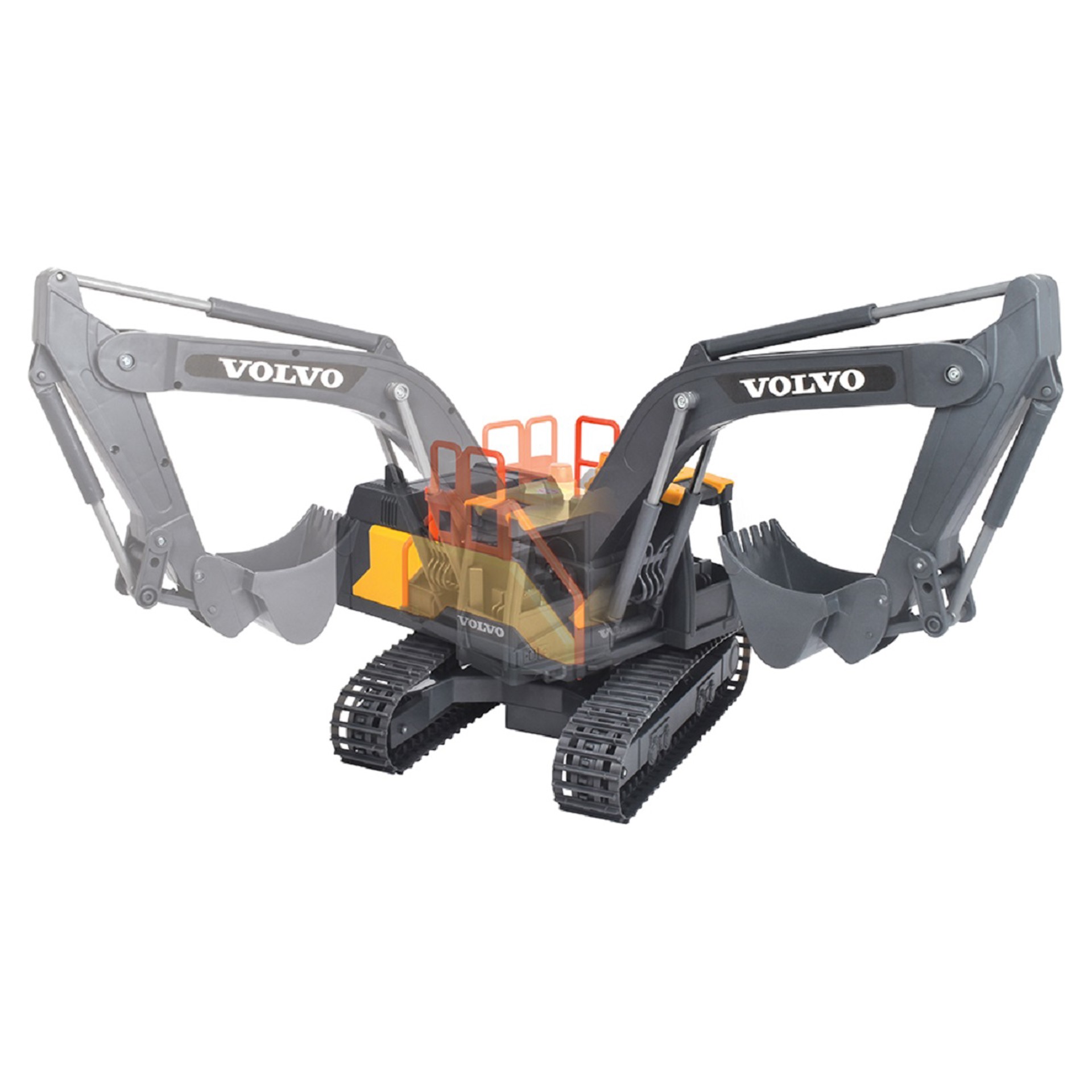 Remote Control Volvo Mining Excavator Light and Sound 60 cm Dickie ...