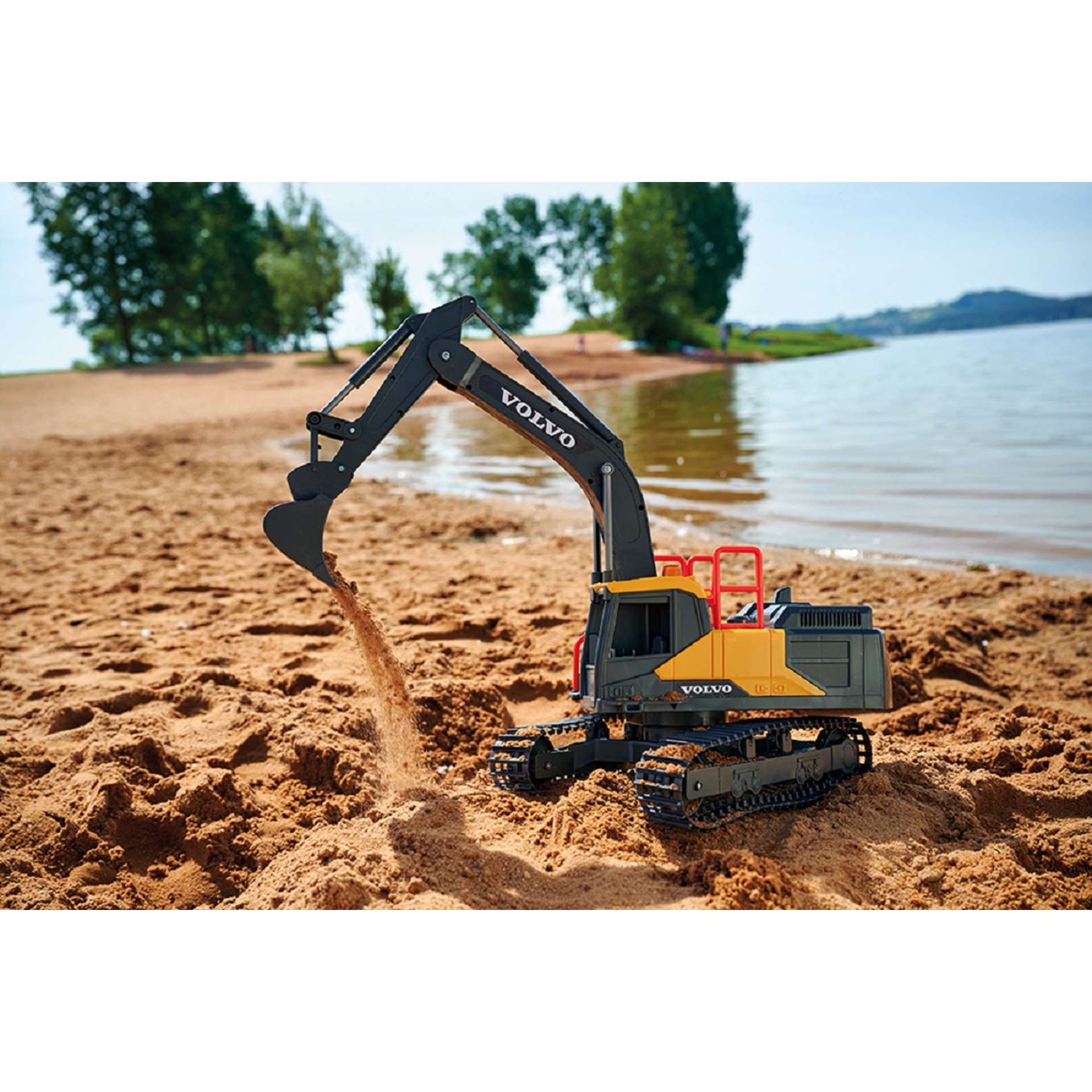 Remote Control Volvo Mining Excavator Light and Sound 60 cm Dickie ...