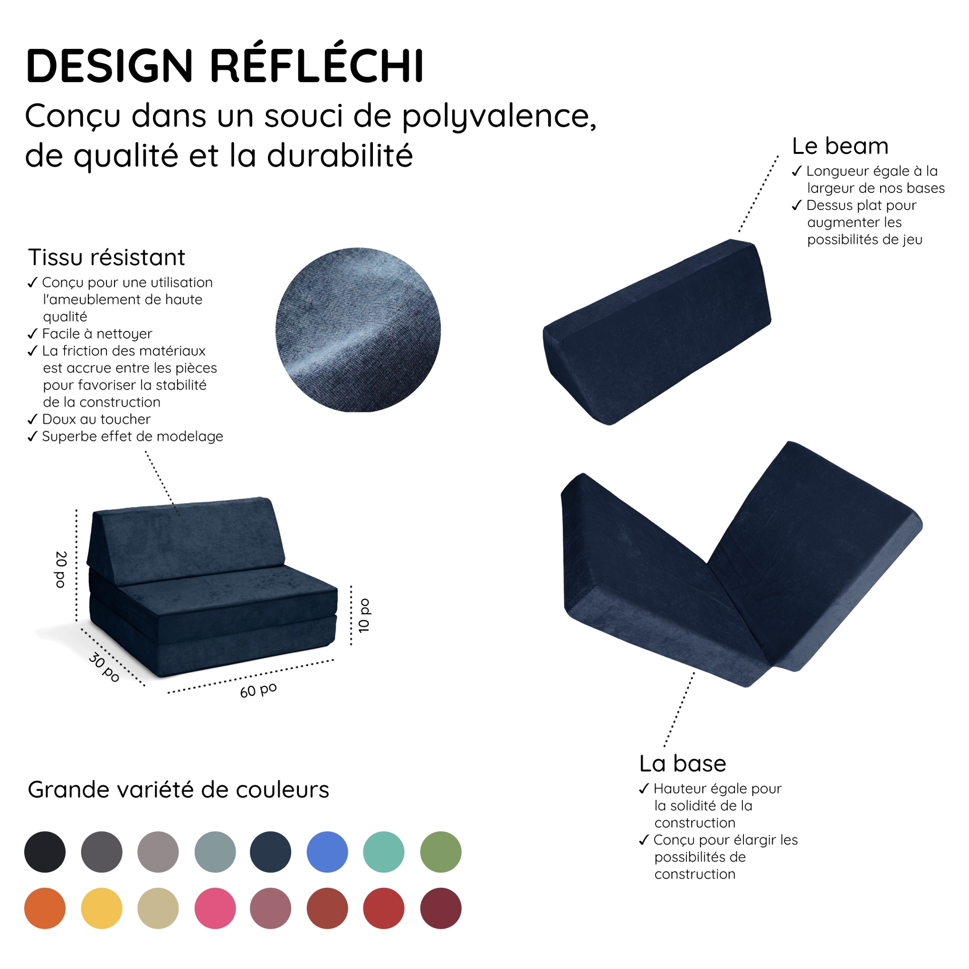 Canapé de jeu - Le demi-coconut Go Coconut 10022 | Tanguay