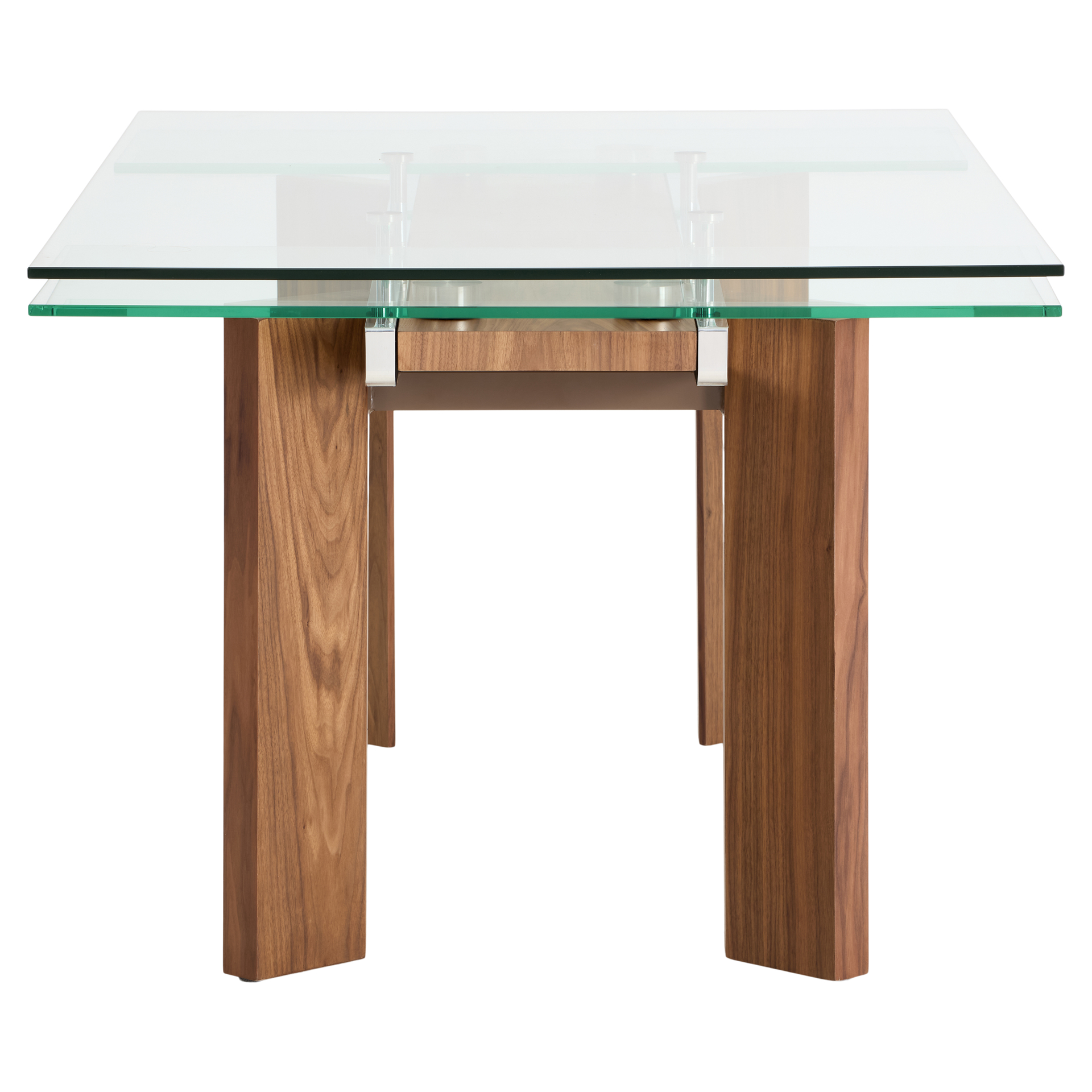 Table de salle à manger Uranio en verre avec 2 rallonges intégrées ...