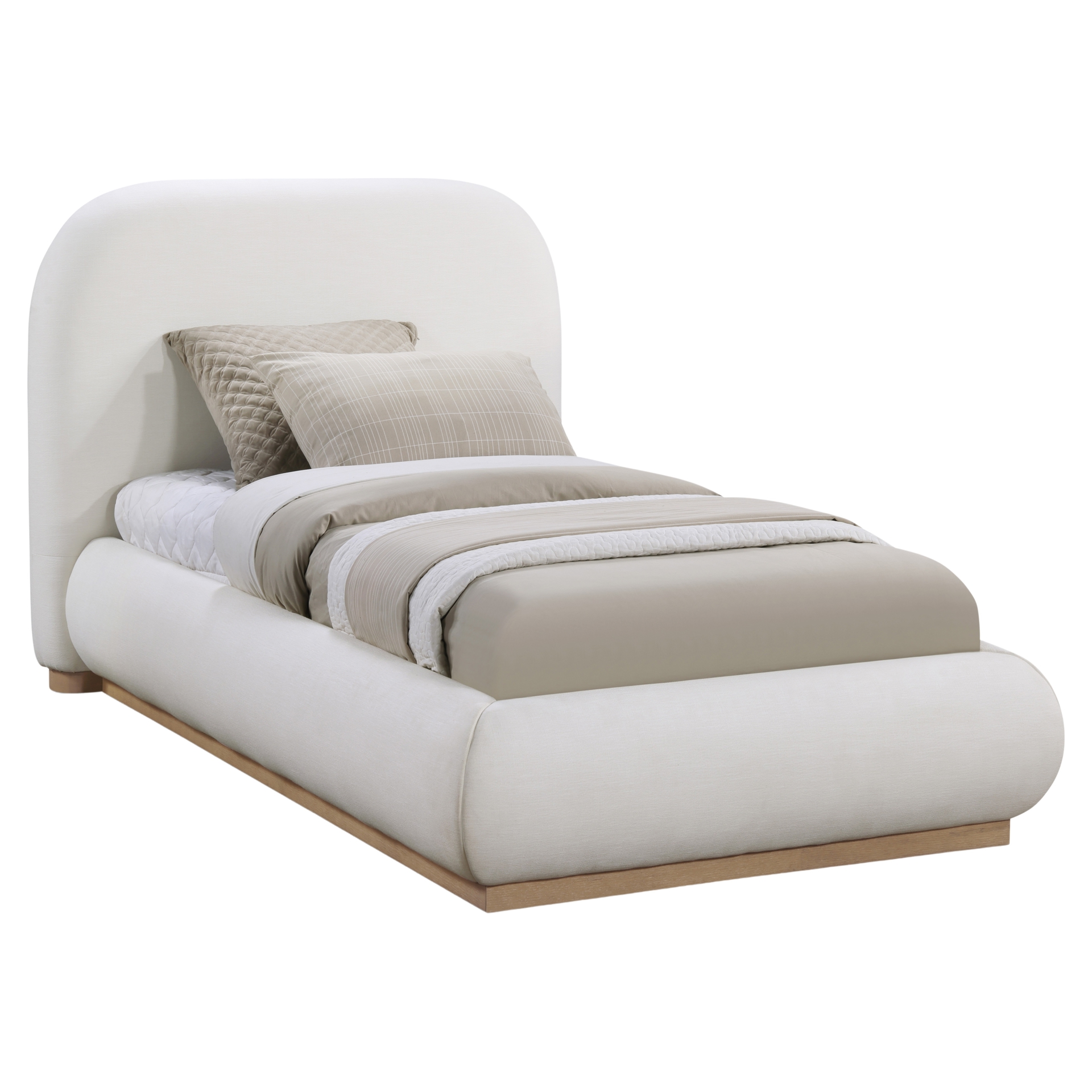 Lit complet Simple Meridian Furniture B1208CREAM-T | Tanguay