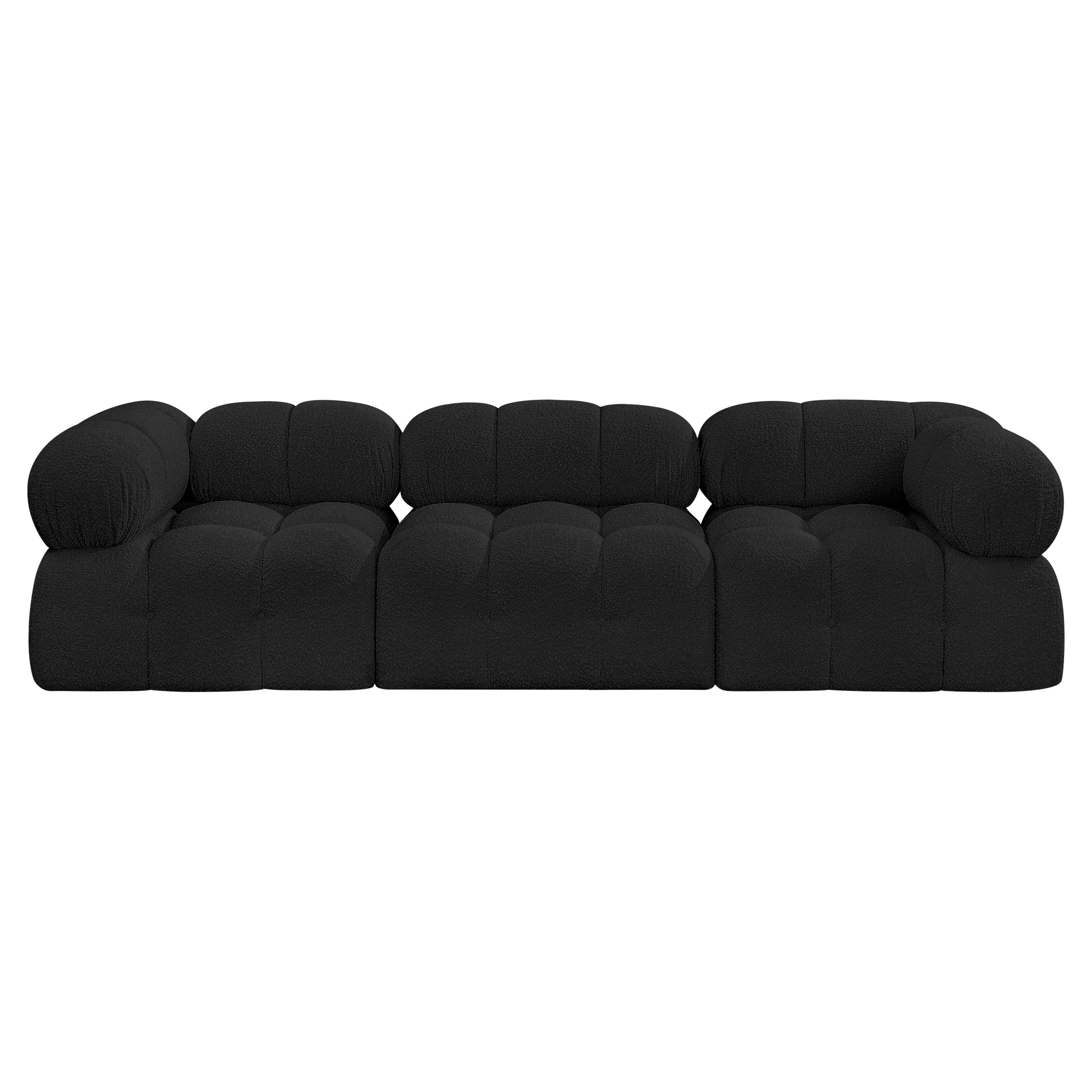 Ames Black Boucle Fabric Modular Sofa Meridian Furniture 611BLACK-S102A ...