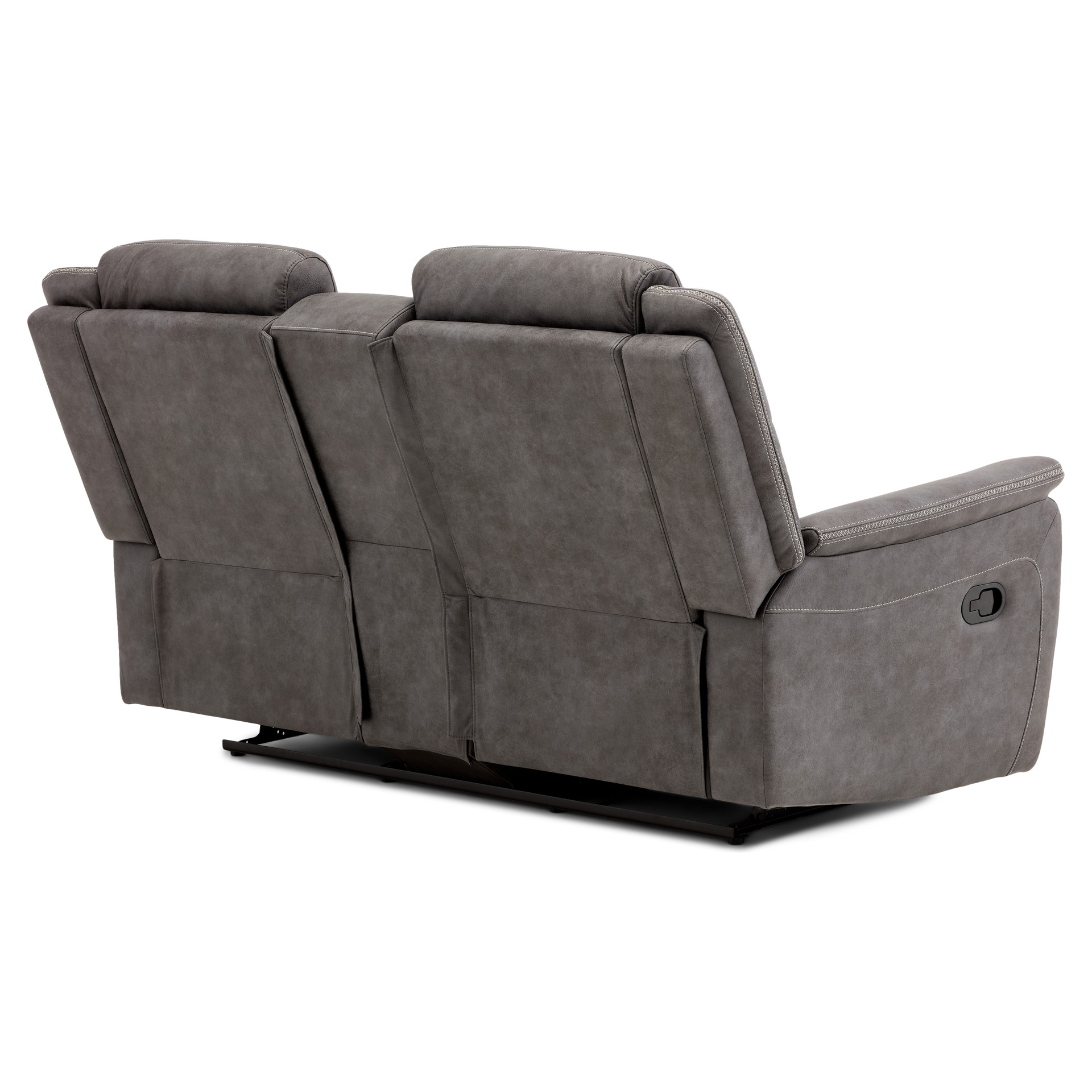 Causeuse inclinable avec console porte-gobelets Mazin 99646GY-2C | Tanguay