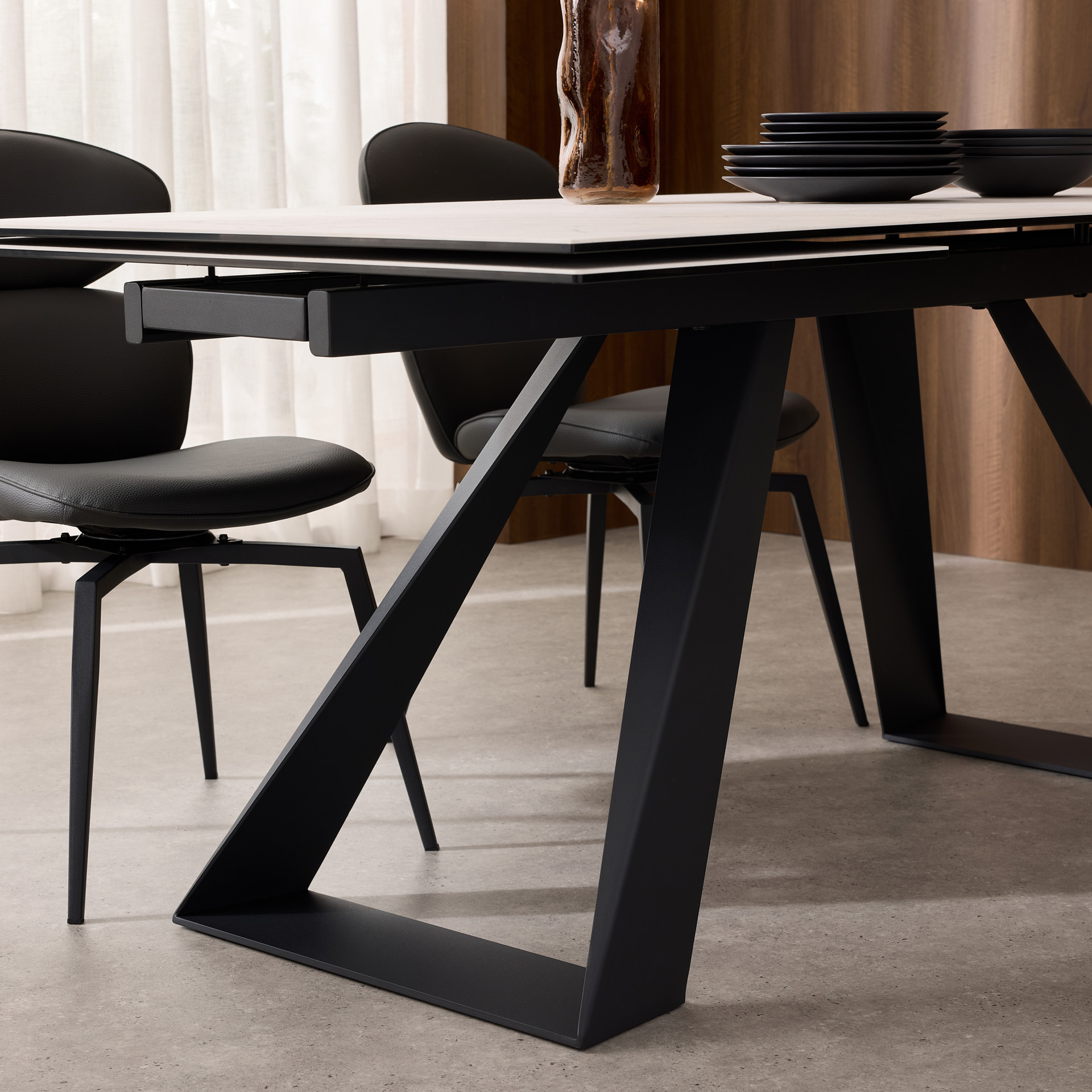 Table de salle à manger avec rallonges intégrées (71-110 po) - Bridge ...